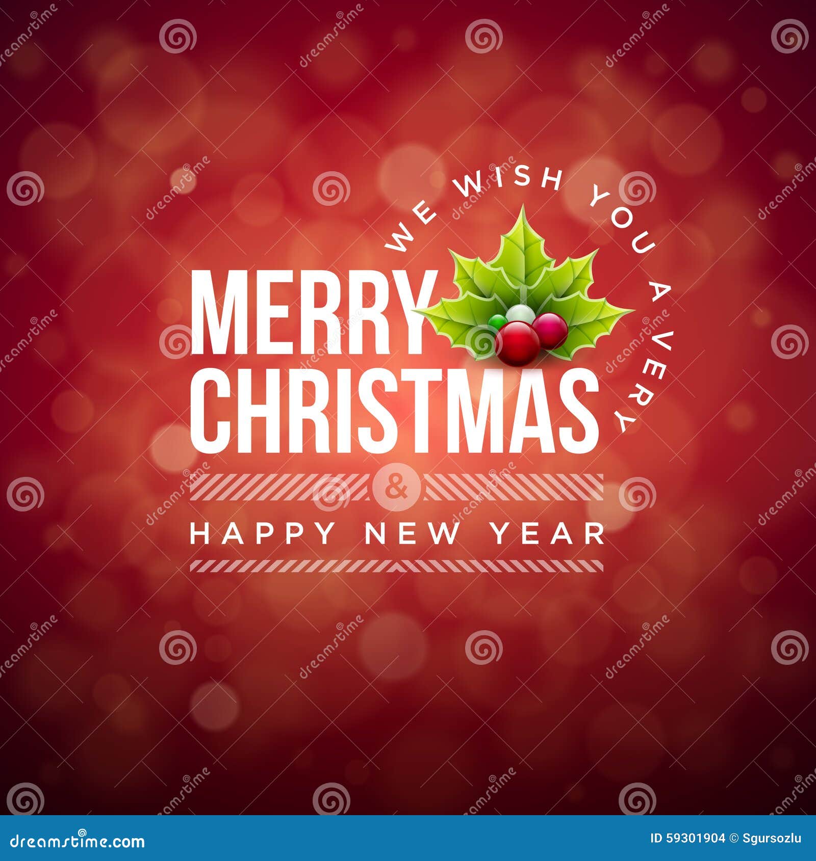 Red Christmas Cards stock vector. Illustration of leaf - 59301904