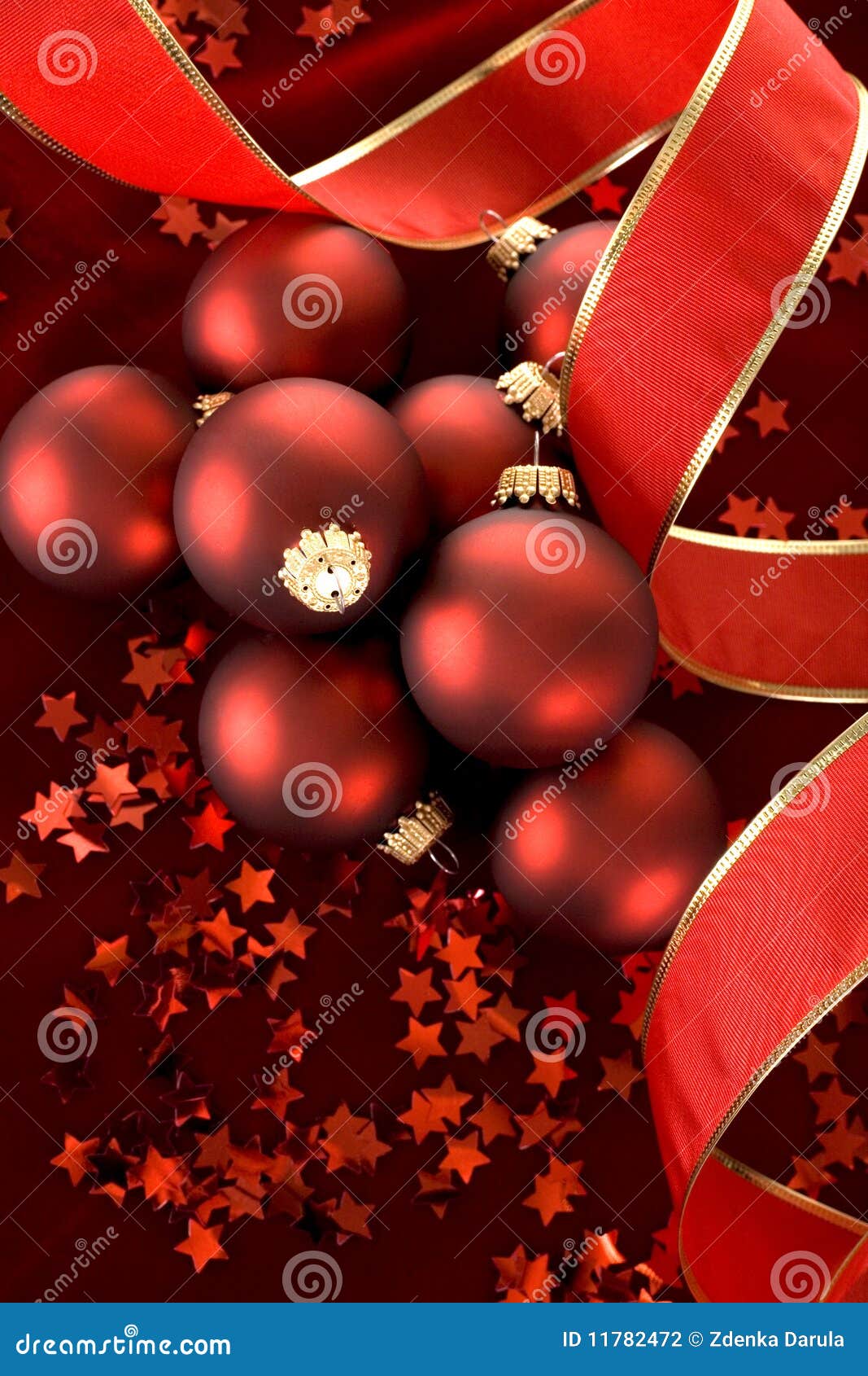 Red Christmas decorations stock photo. Image of xmas - 11782472