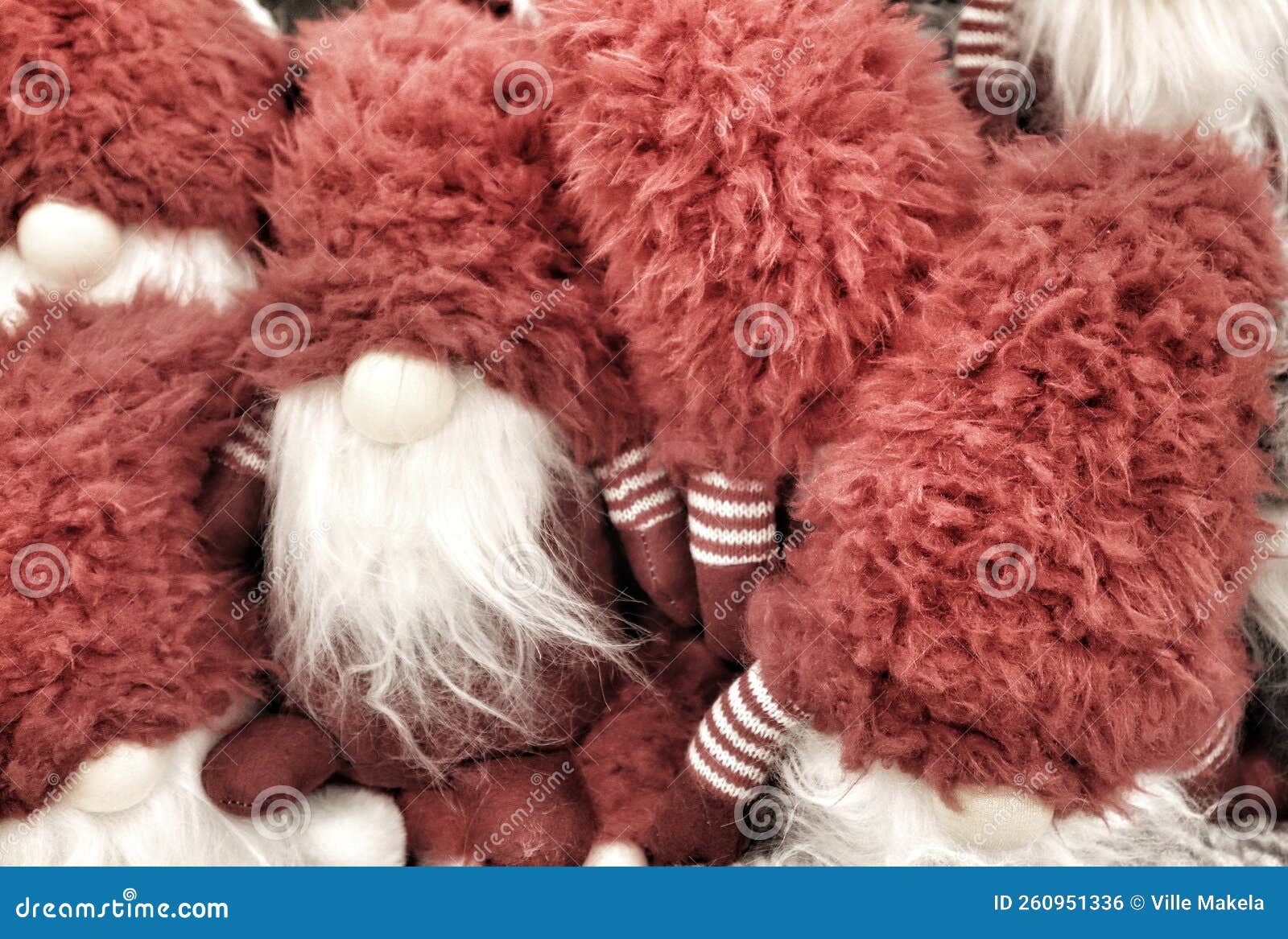 Red Christmas Elves Waiting Stock Photo - Image of waiting, plush ...