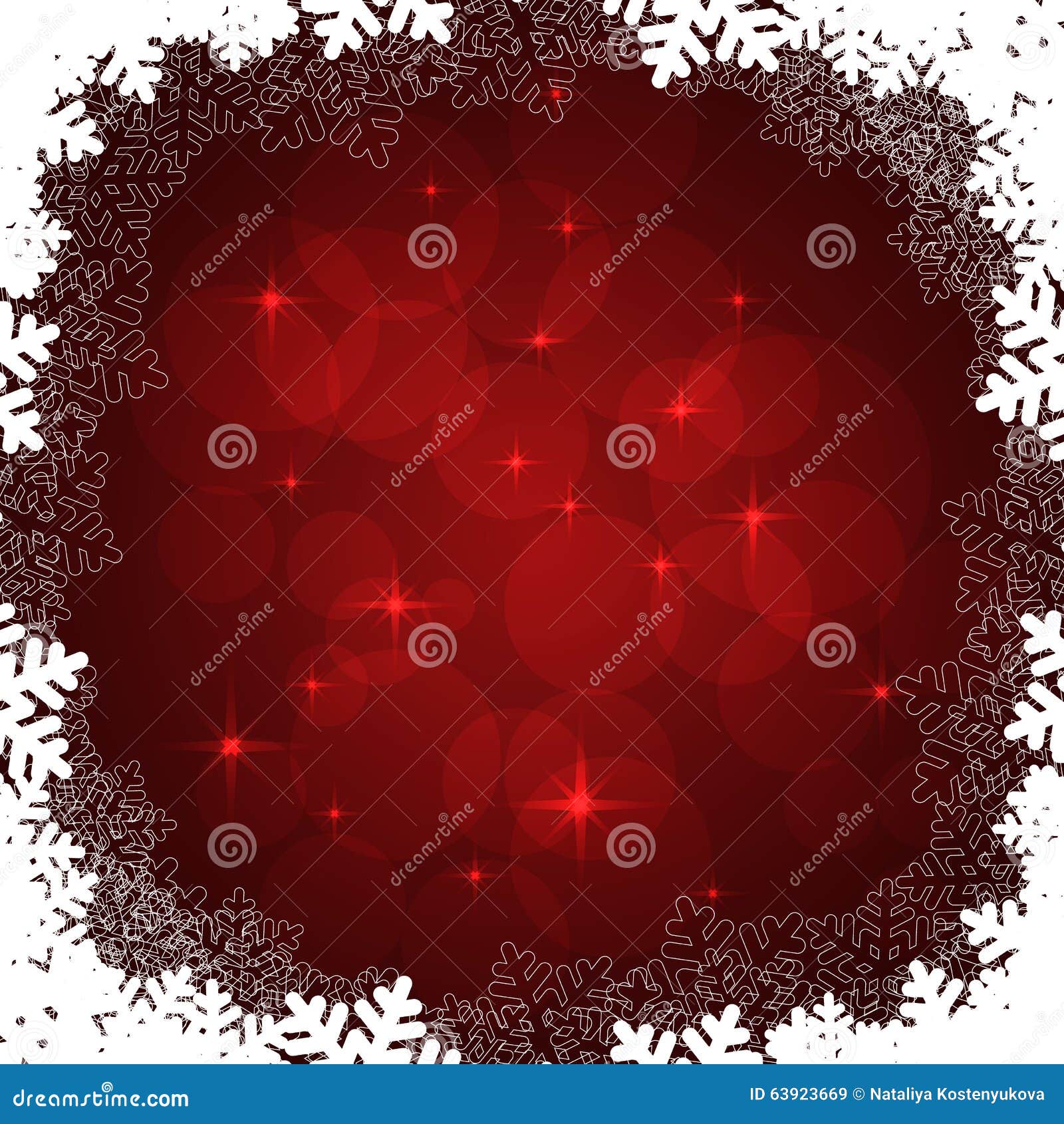 Red christmas frame stock vector. Illustration of snow - 63923669