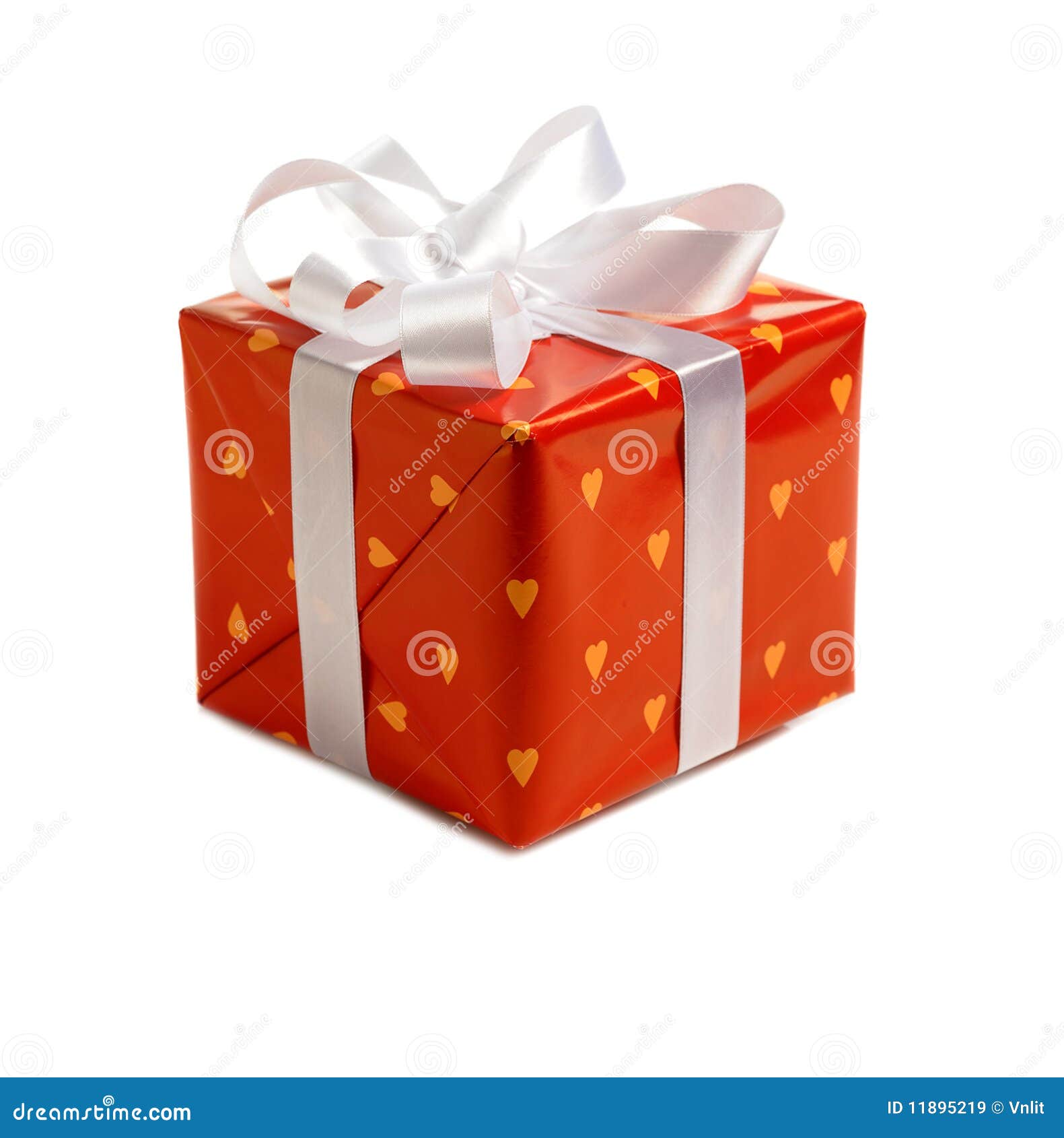 Red Christmas gift stock image. Image of isolated, twig - 11895219