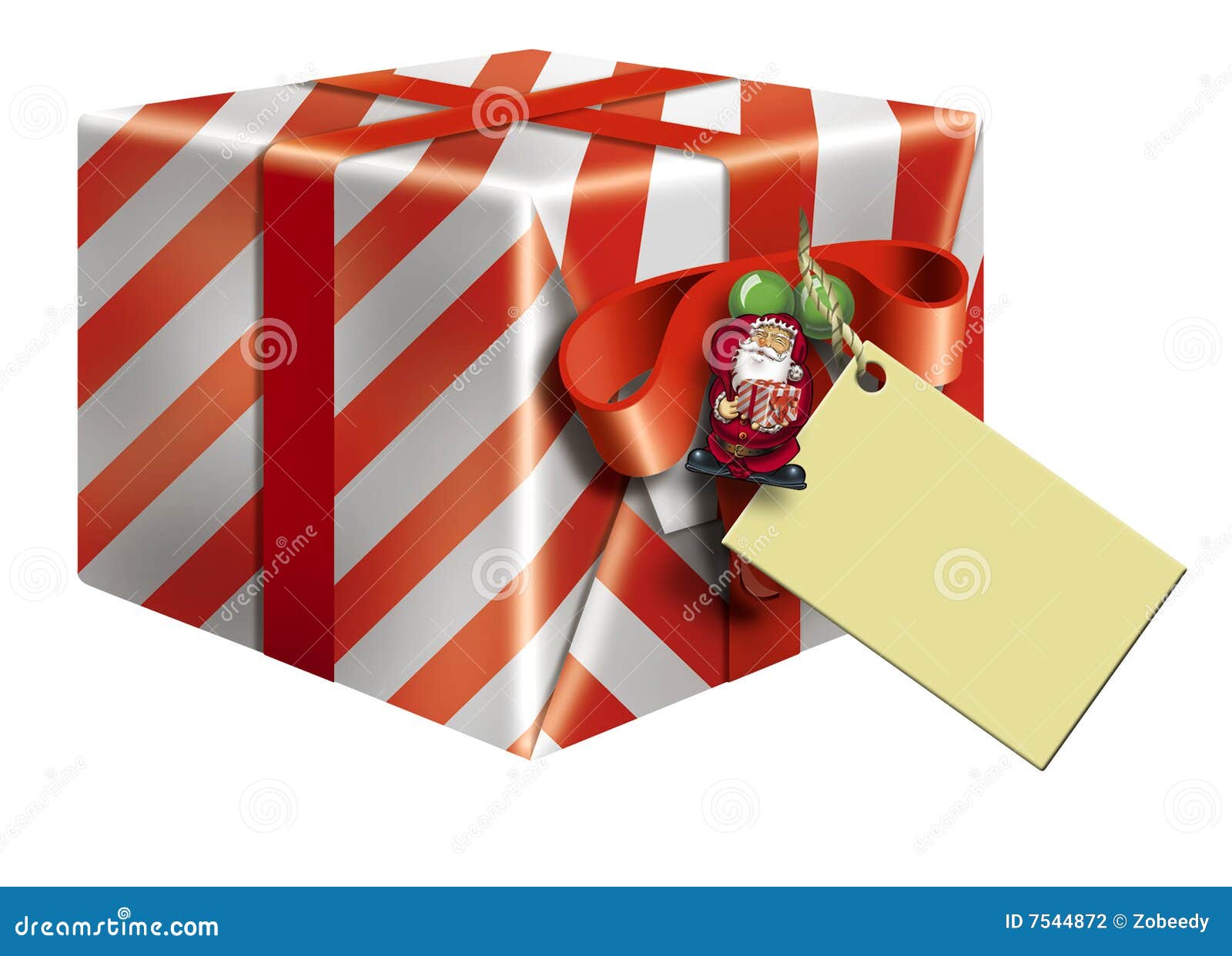 Red Christmas Gift Box & Card Stock Illustration - Illustration of ...