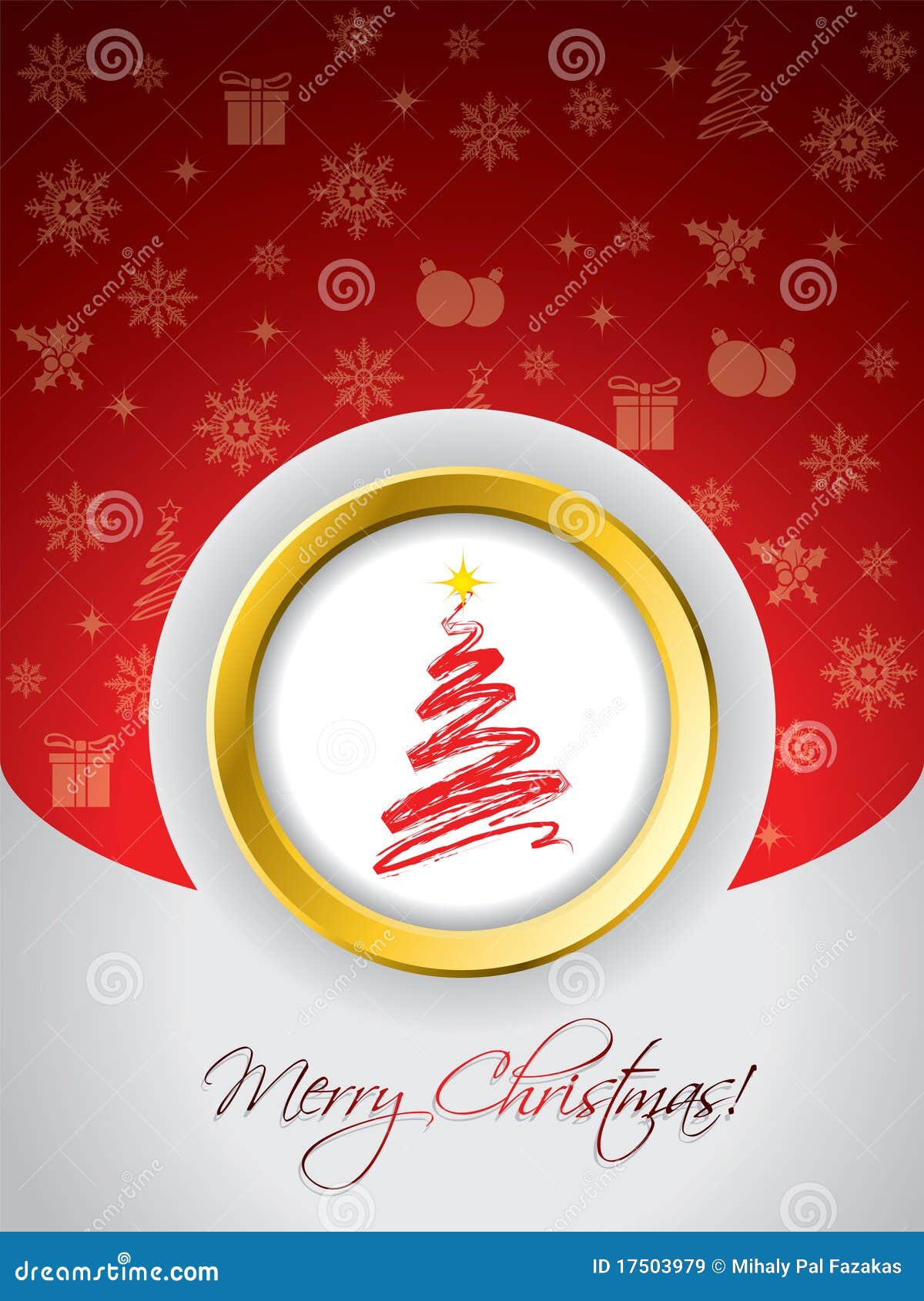 Red Christmas Greeting Card Stock Vector - Illustration of celebration ...