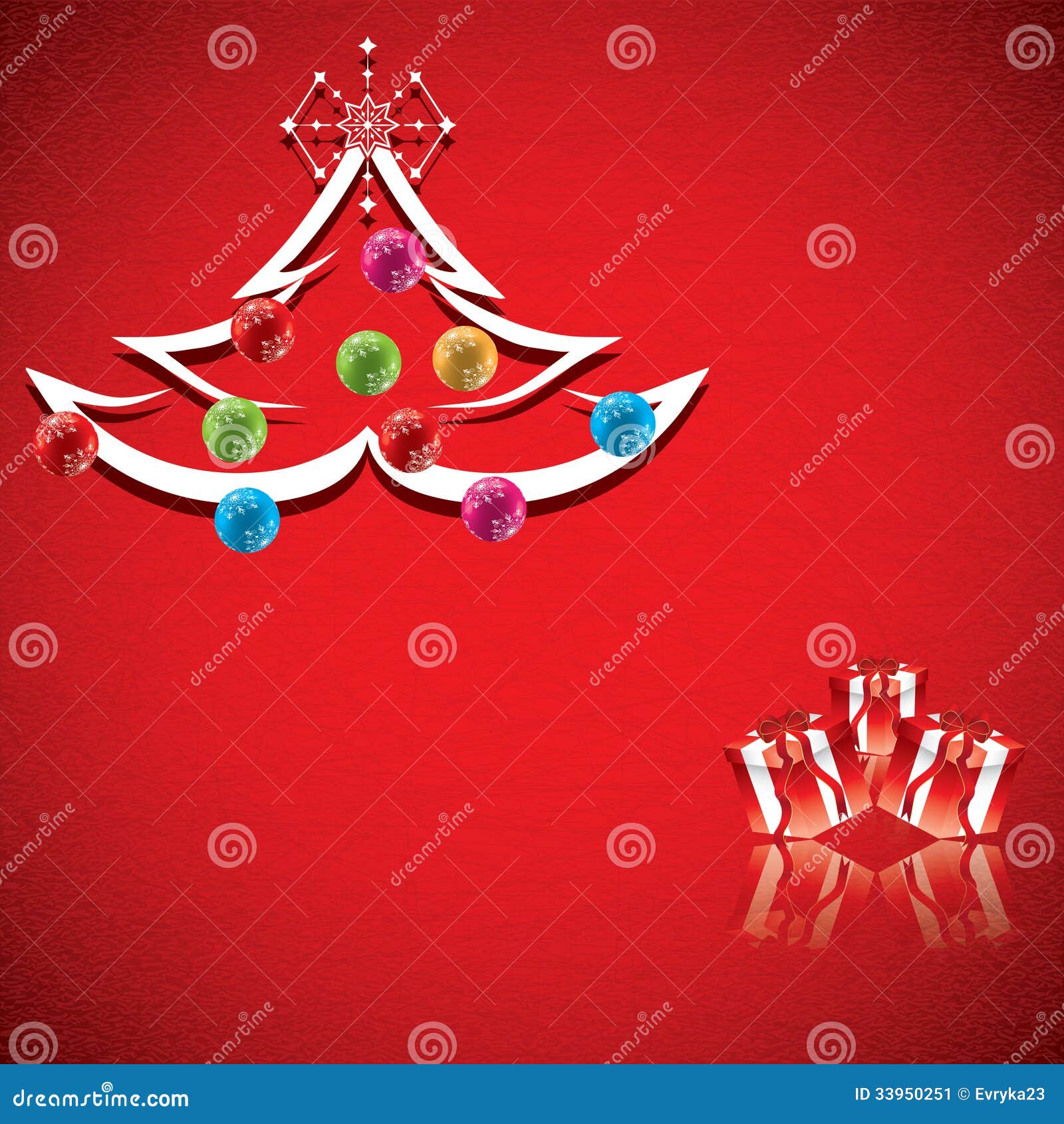 Red Christmas Greeting Card Stock Vector - Illustration of idea, design ...