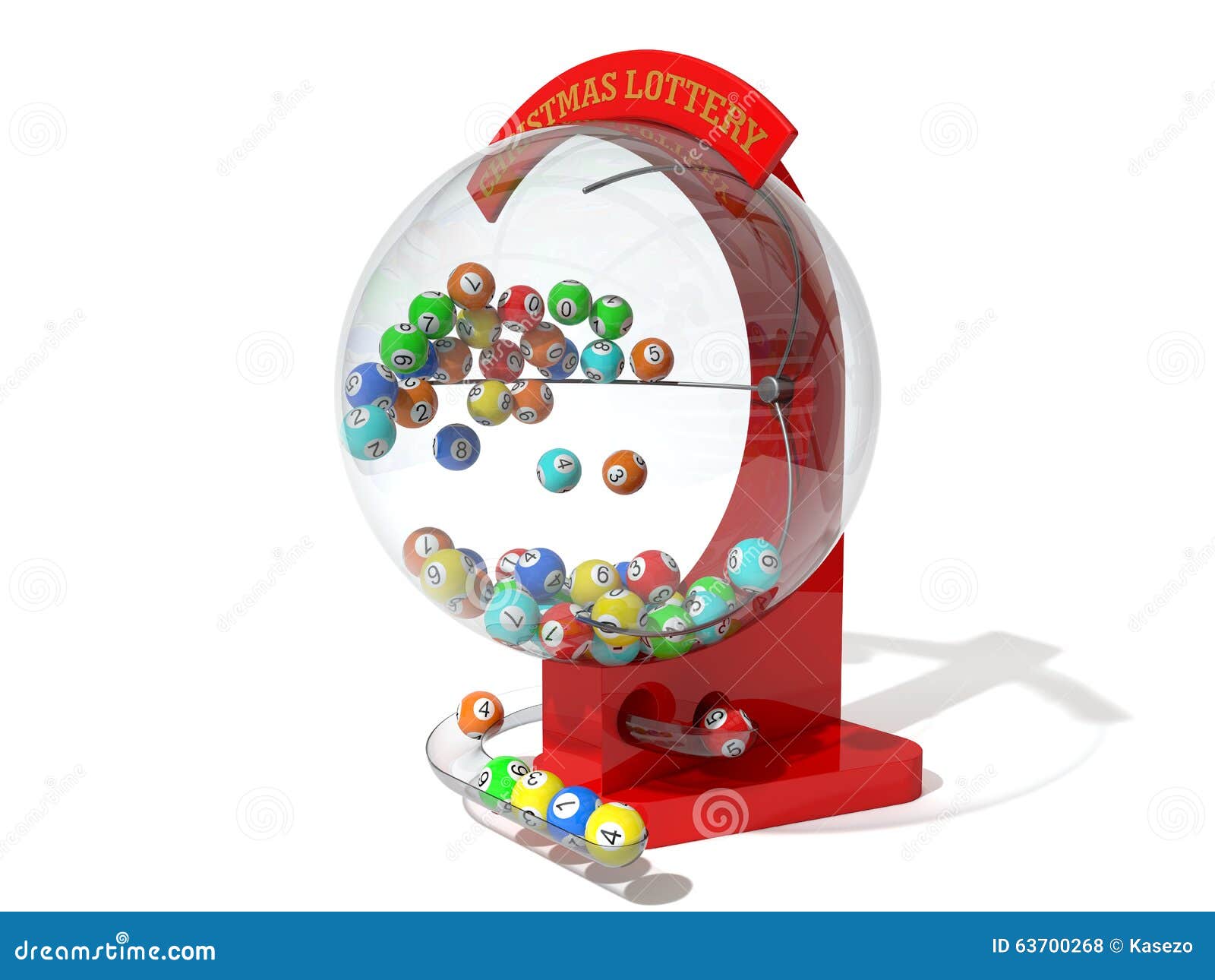 Red Christmas Lottery Machine Stock Illustration - Illustration of rich ...