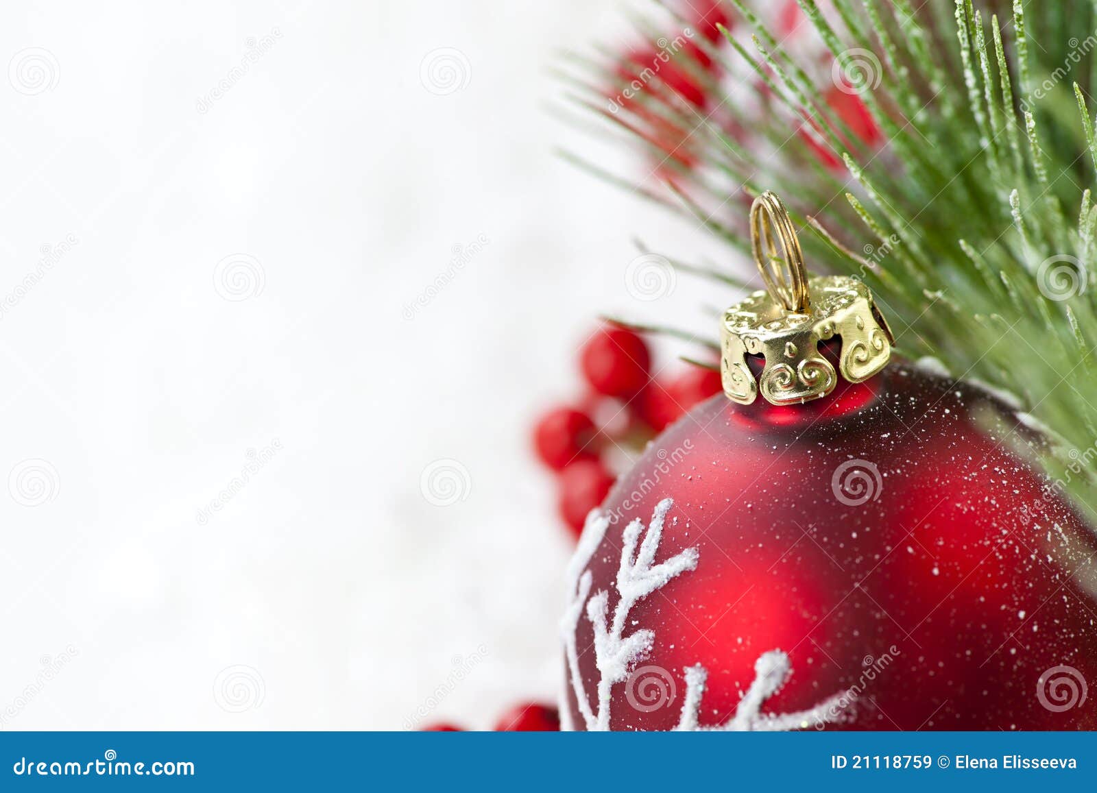 Red Christmas Ornament Border Stock Image - Image of decorate ...