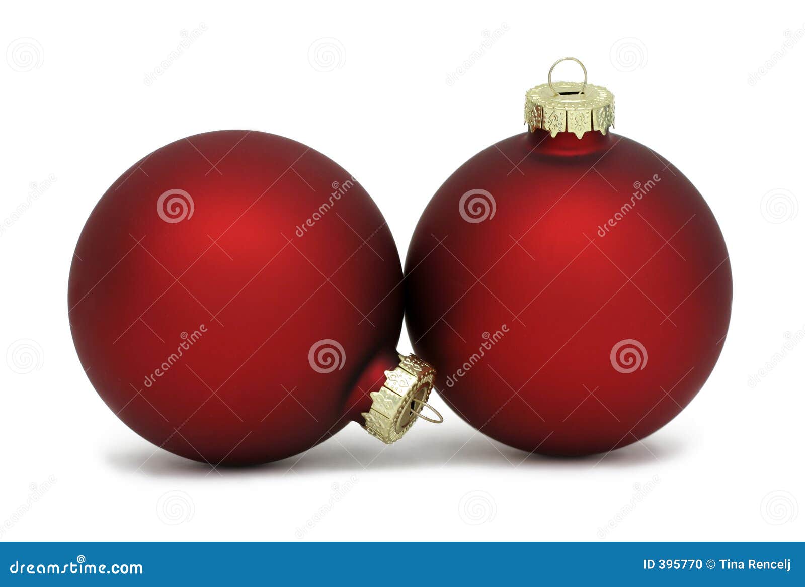 Red Christmas Ornaments stock photo. Image of pair, holidays - 395770