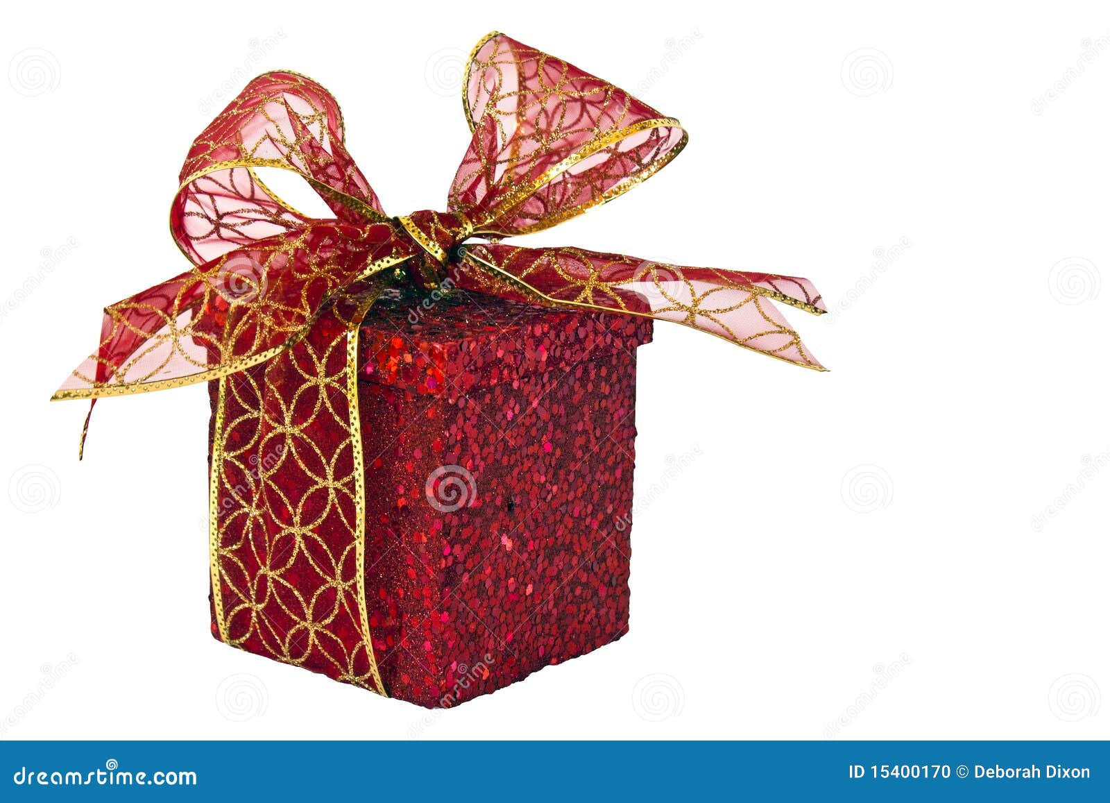 Red Christmas Package stock photo. Image of glittery - 15400170