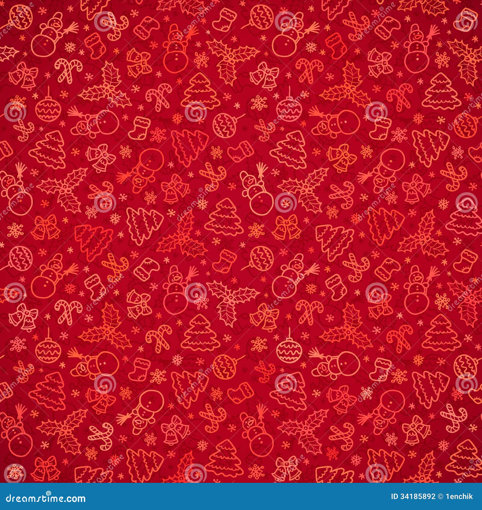 Red Christmas Paper Vector Seamless Pattern Stock Illustration ...