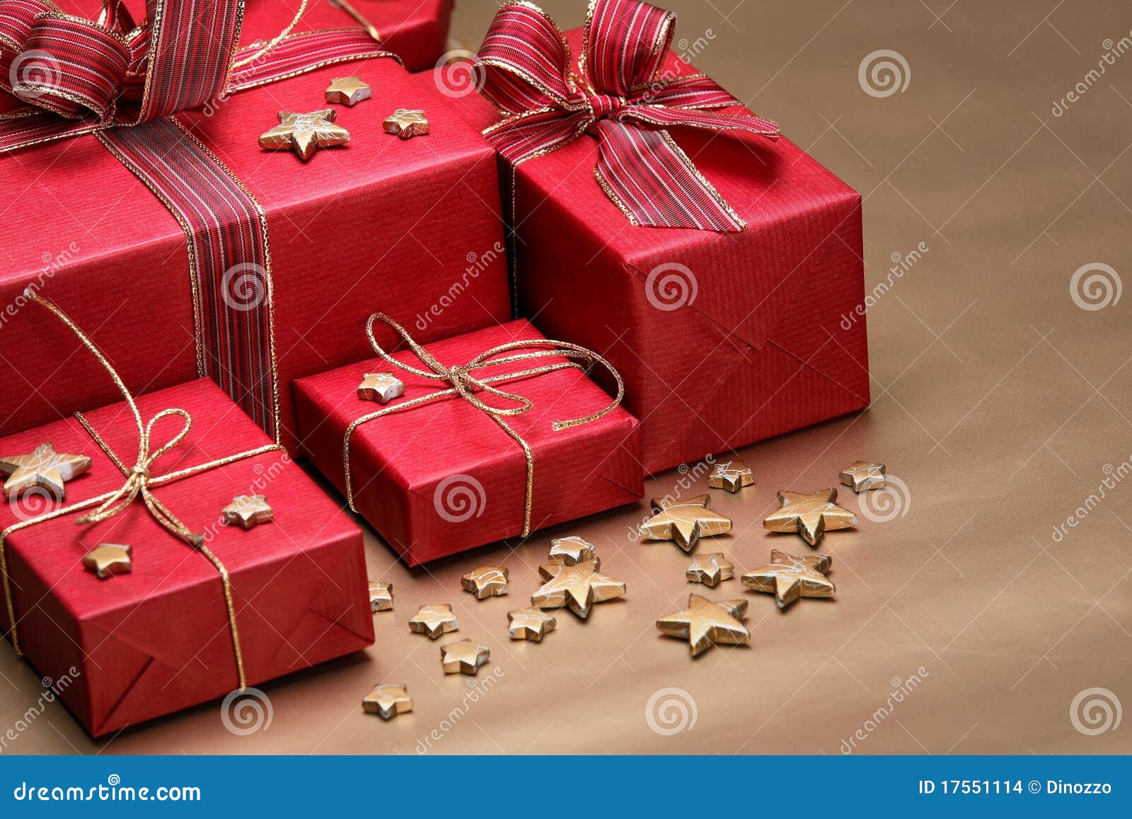 Red Christmas presents stock photo. Image of shape, present - 17551114