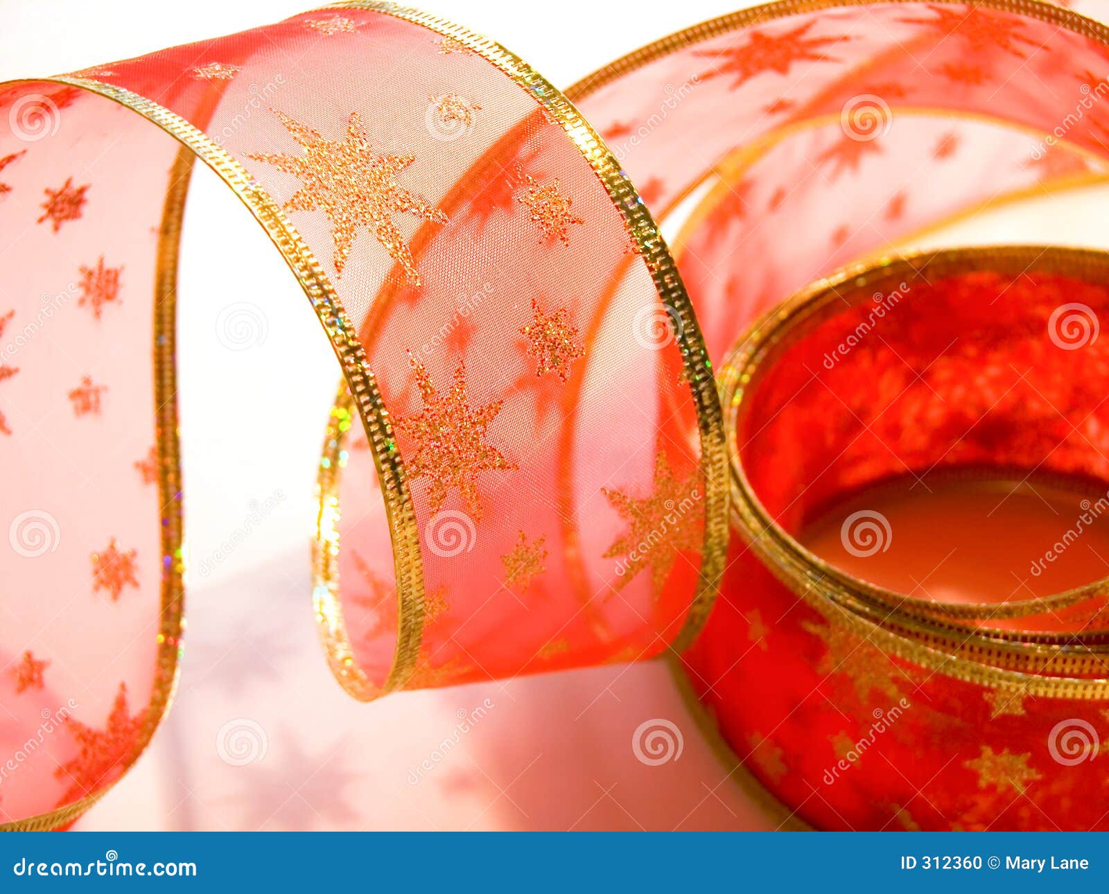 Red Christmas Ribbon stock photo. Image of stars, festive - 312360