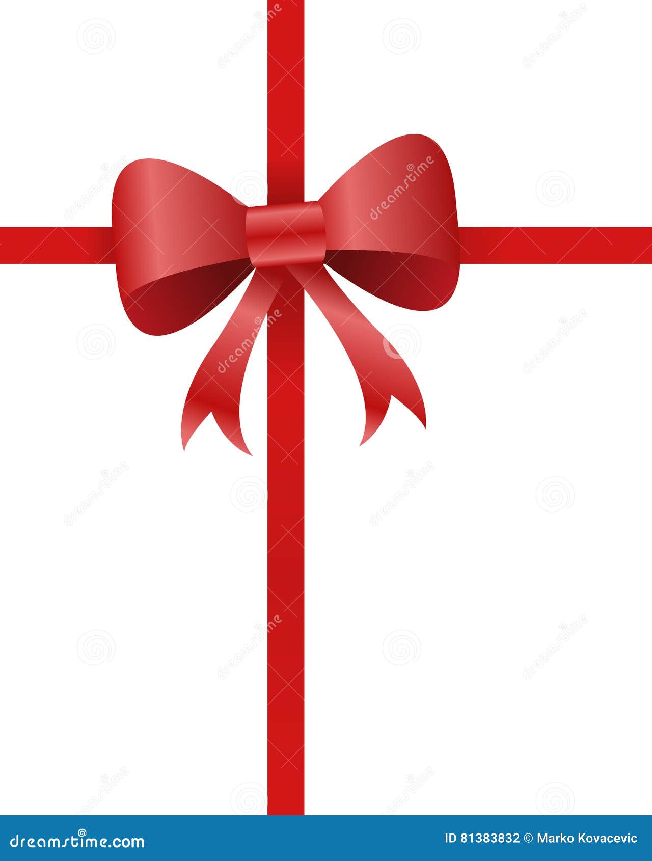 Red Christmas Ribbon stock vector. Illustration of celebration - 81383832