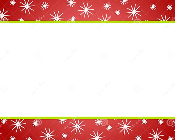 Red Christmas Snow Borders stock illustration. Illustration of ribbon ...