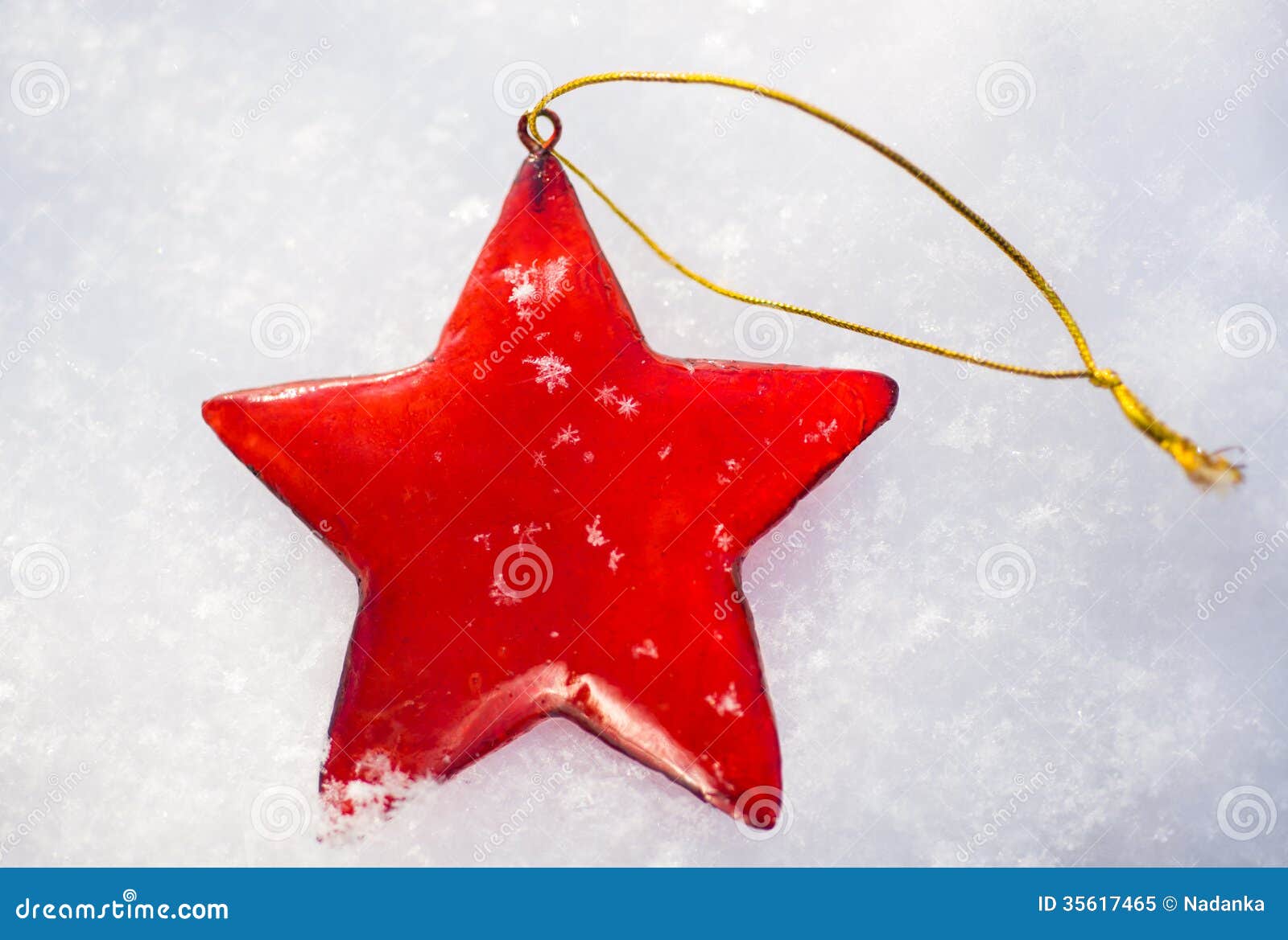 Red Christmas Star Decoration Stock Image - Image of shape, color: 35617465