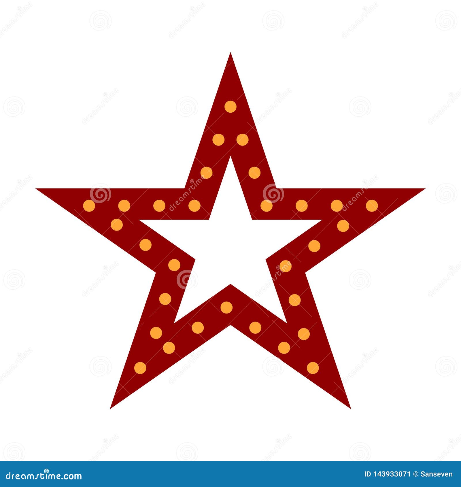 Red Christmas Star Vector Illustration - Holdiay Decoration Stock ...