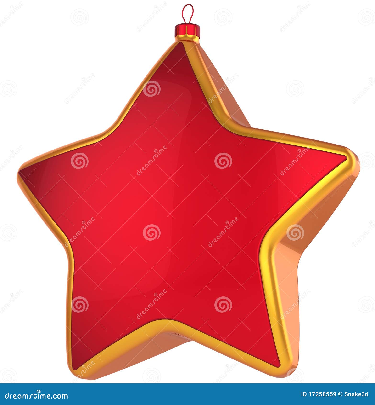 Red Christmas Star Shape Bauble Stock Illustration - Illustration of ...