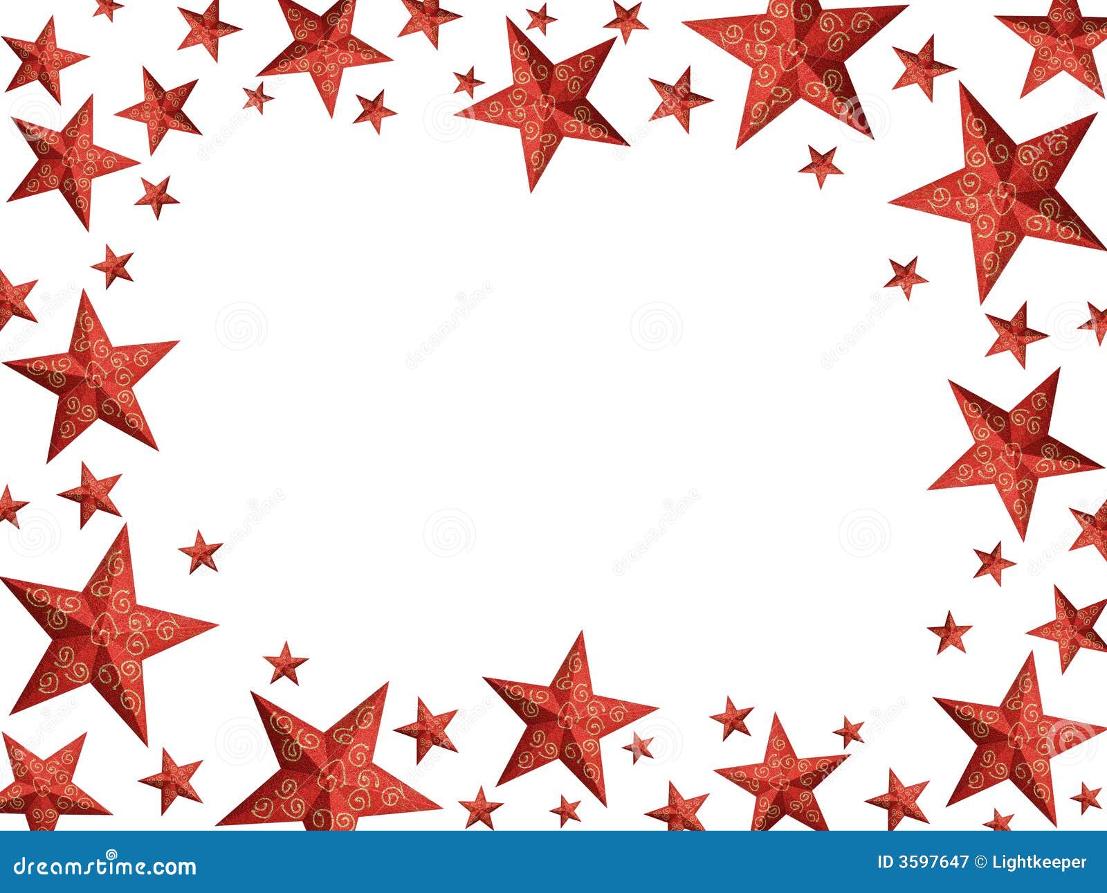 Red Christmas stars frame stock illustration. Illustration of glimmer ...