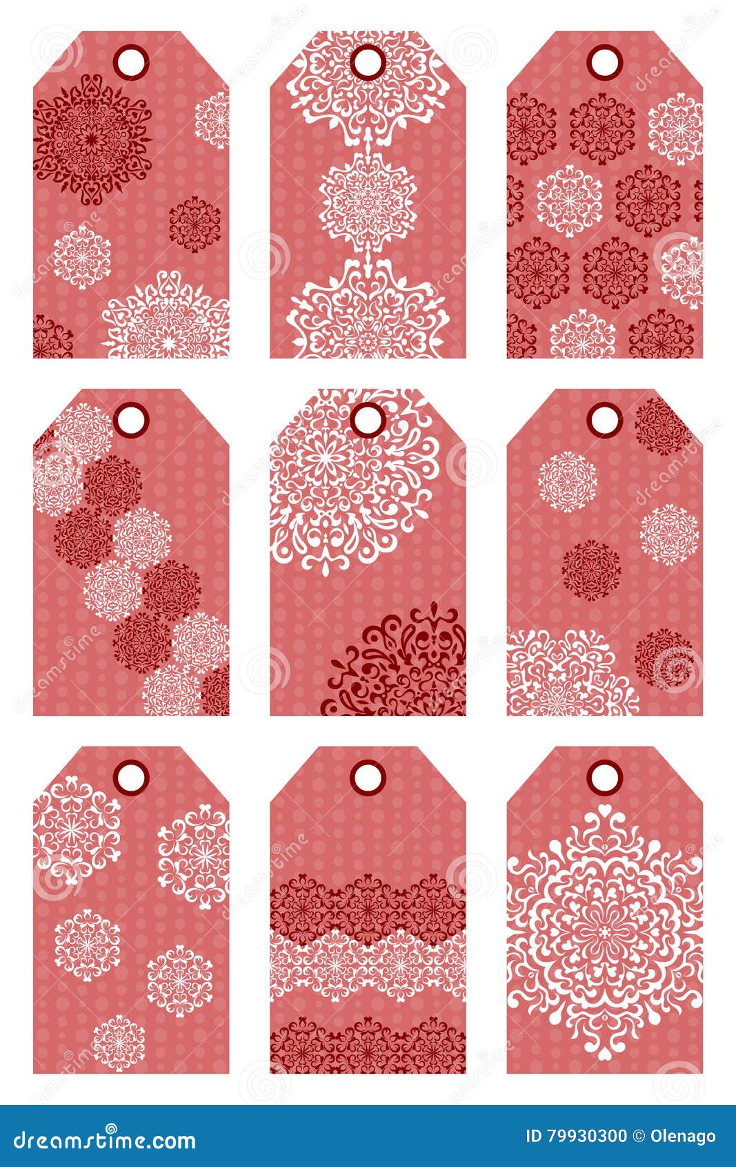 Red Christmas tags stock vector. Illustration of painting - 79930300