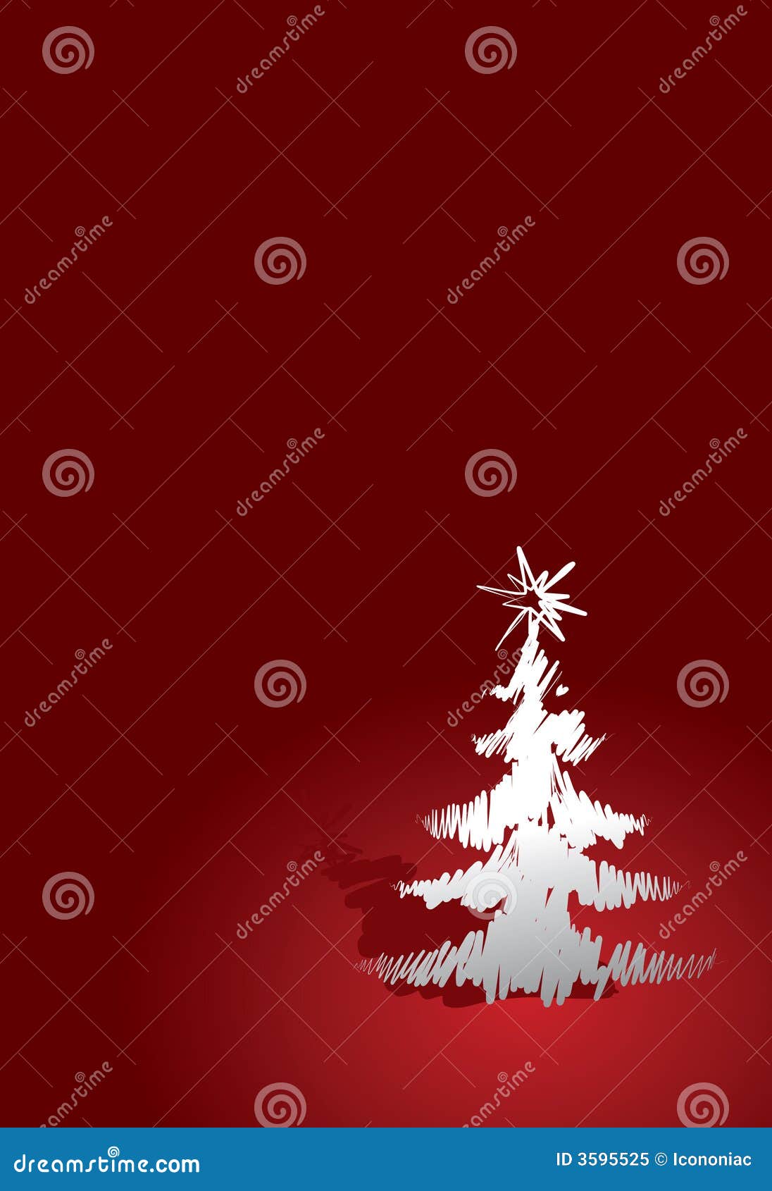 Red Christmas Tree stock vector. Illustration of celebrate - 3595525