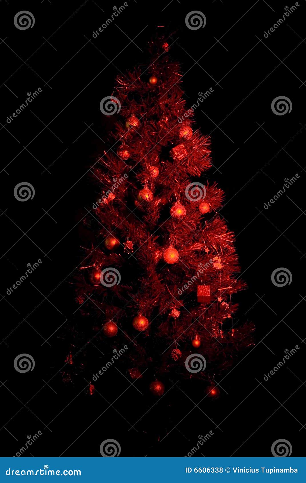 Red Christmas-Tree stock photo. Image of decor, holiday - 6606338