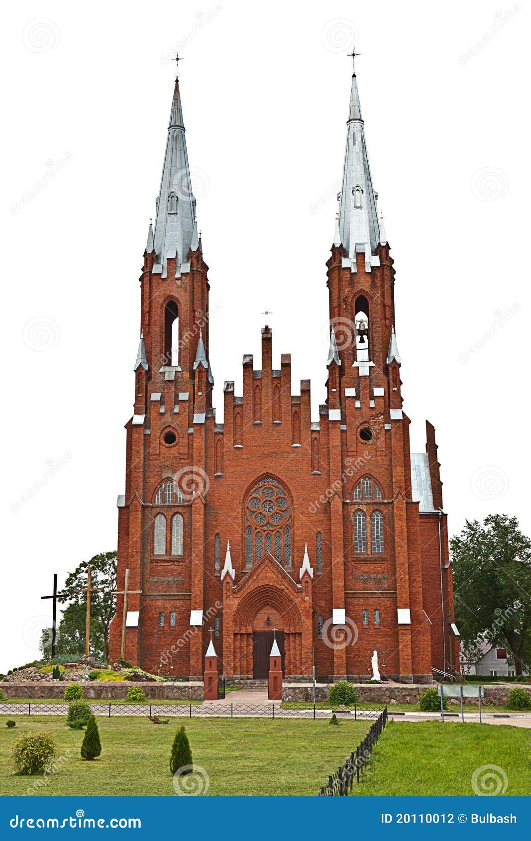 Red Church stock photo. Image of fall, autumn, religious - 20110012