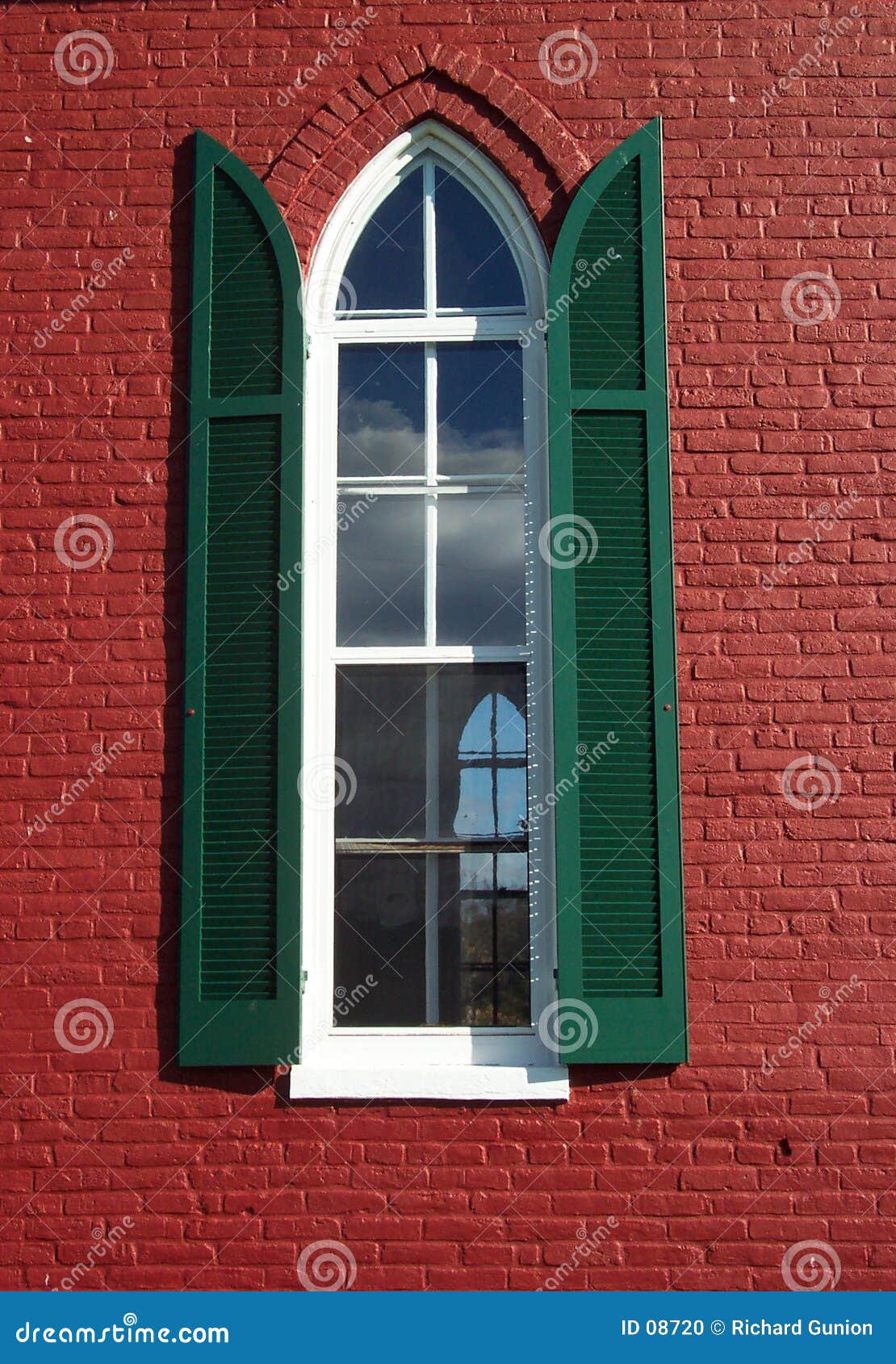 Red Church Window stock photo. Image of town, jesus, maryland - 8720