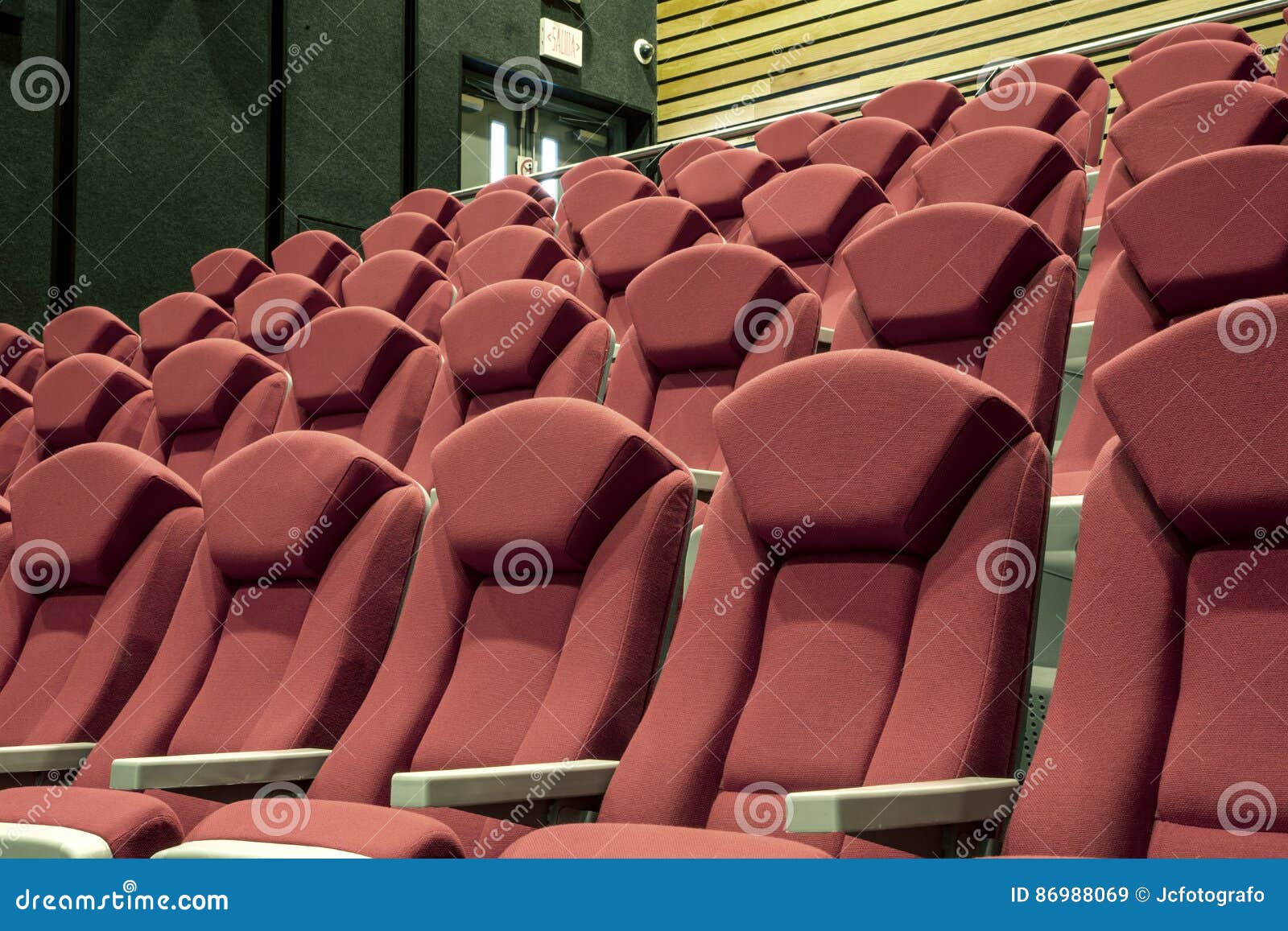Red Cinema or Theater Seats Stock Image - Image of hall, chair: 86988069