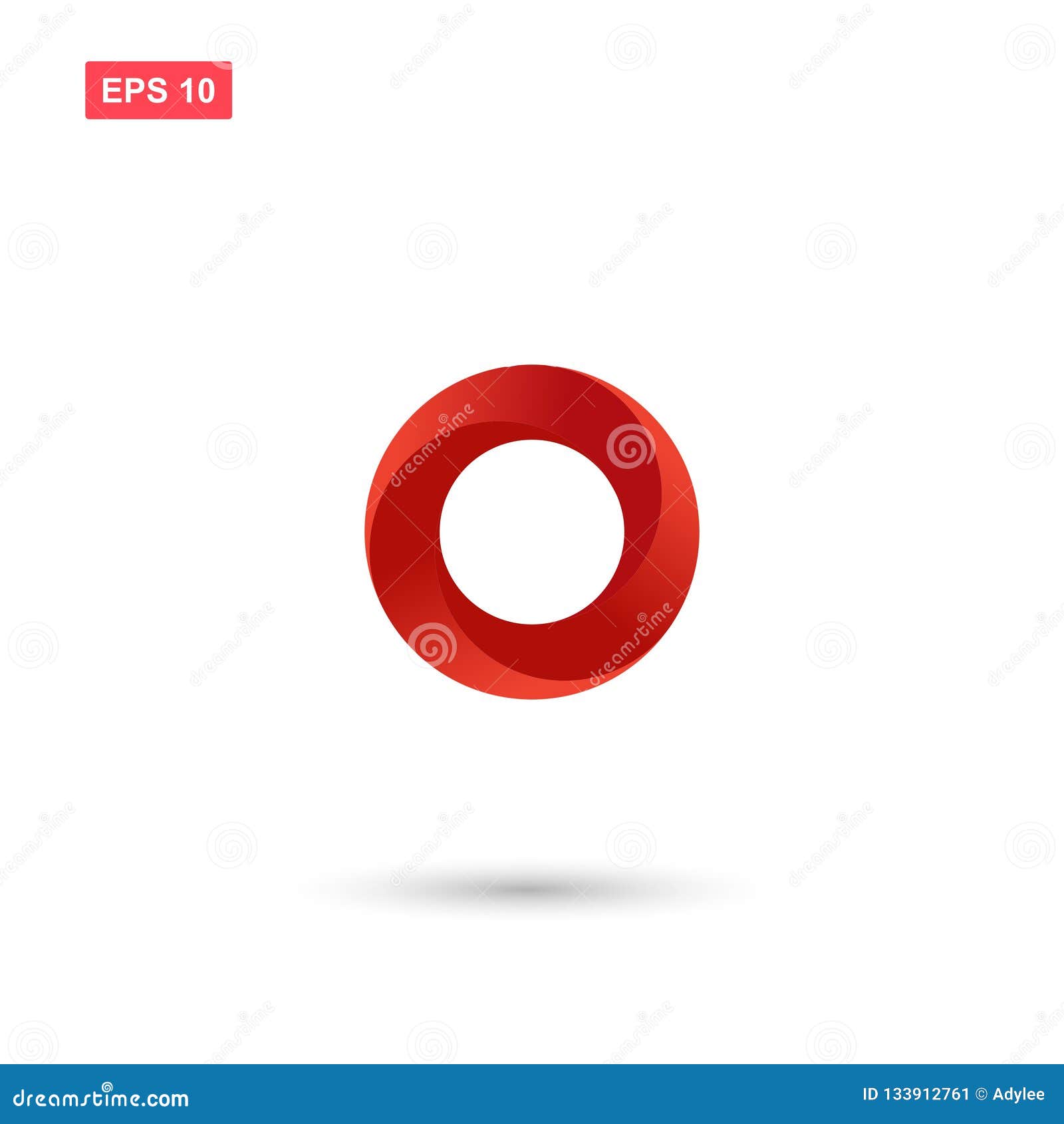 Red Circle Abstract Logo Design Isolated Stock Vector - Illustration of ...