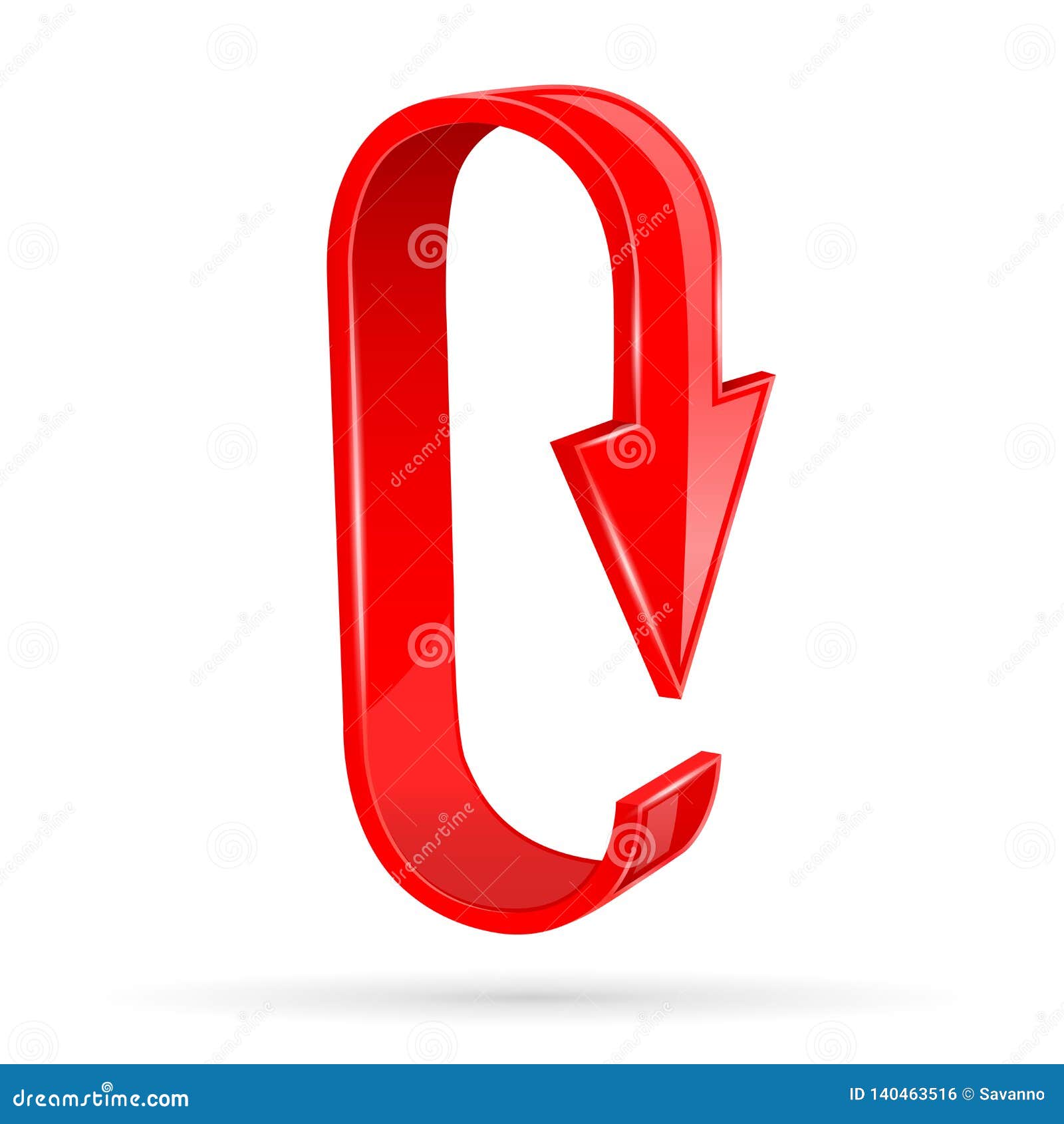 Red circle arrow stock vector. Illustration of background - 140463516