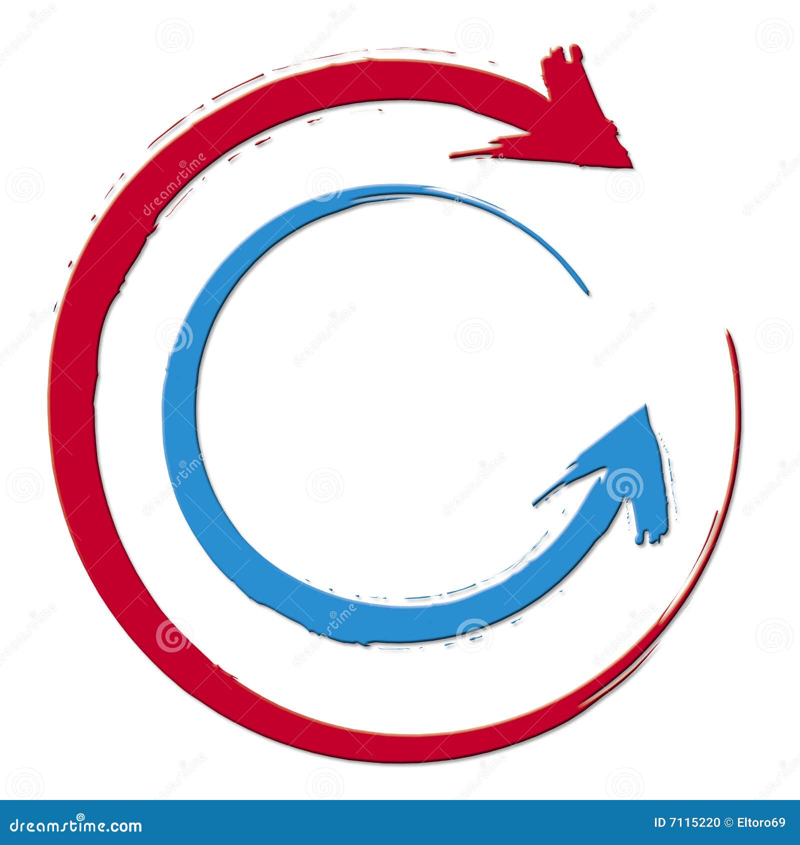 Red circle arrows stock illustration. Illustration of fantasy - 7115220
