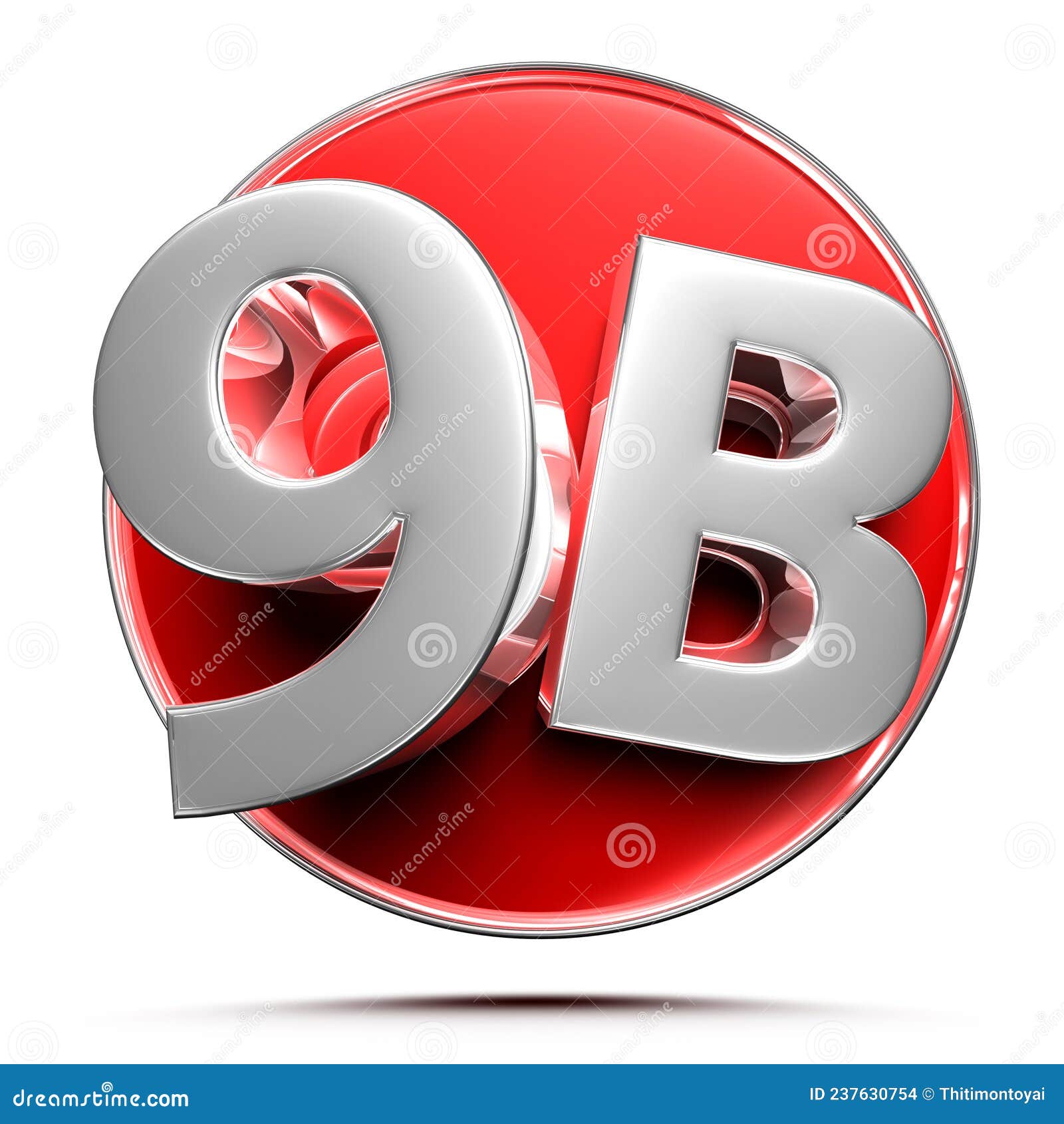 Red circle 9B. stock illustration. Illustration of modern - 237630754