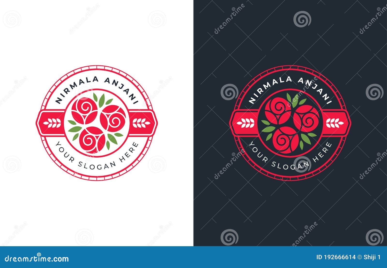 Red Rose logo design stock vector. Illustration of decorative - 192666614