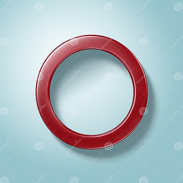 A Red Circle on a Blue Background Stock Illustration - Illustration of ...