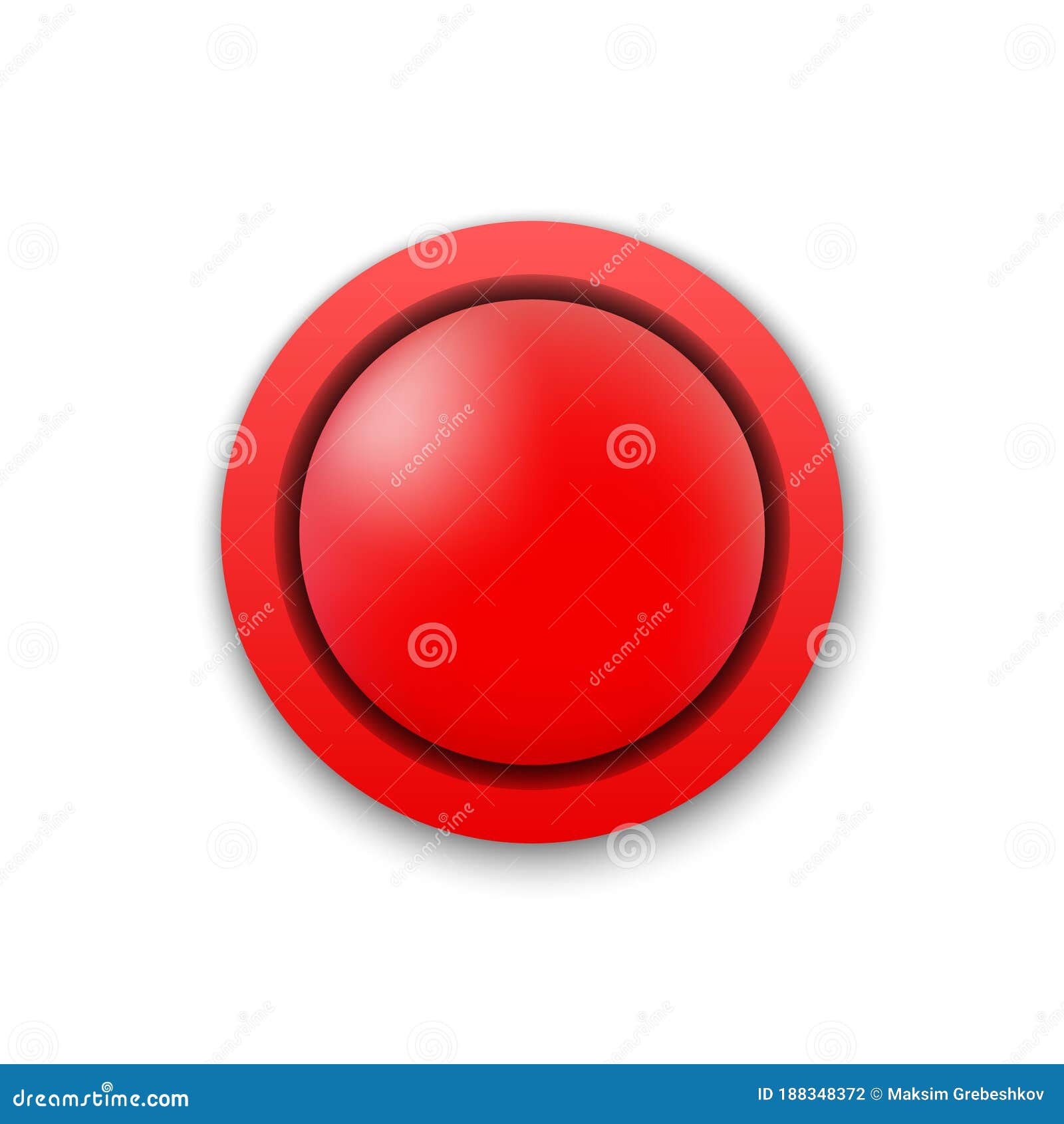 Red Circle Button stock illustration. Illustration of circle - 188348372