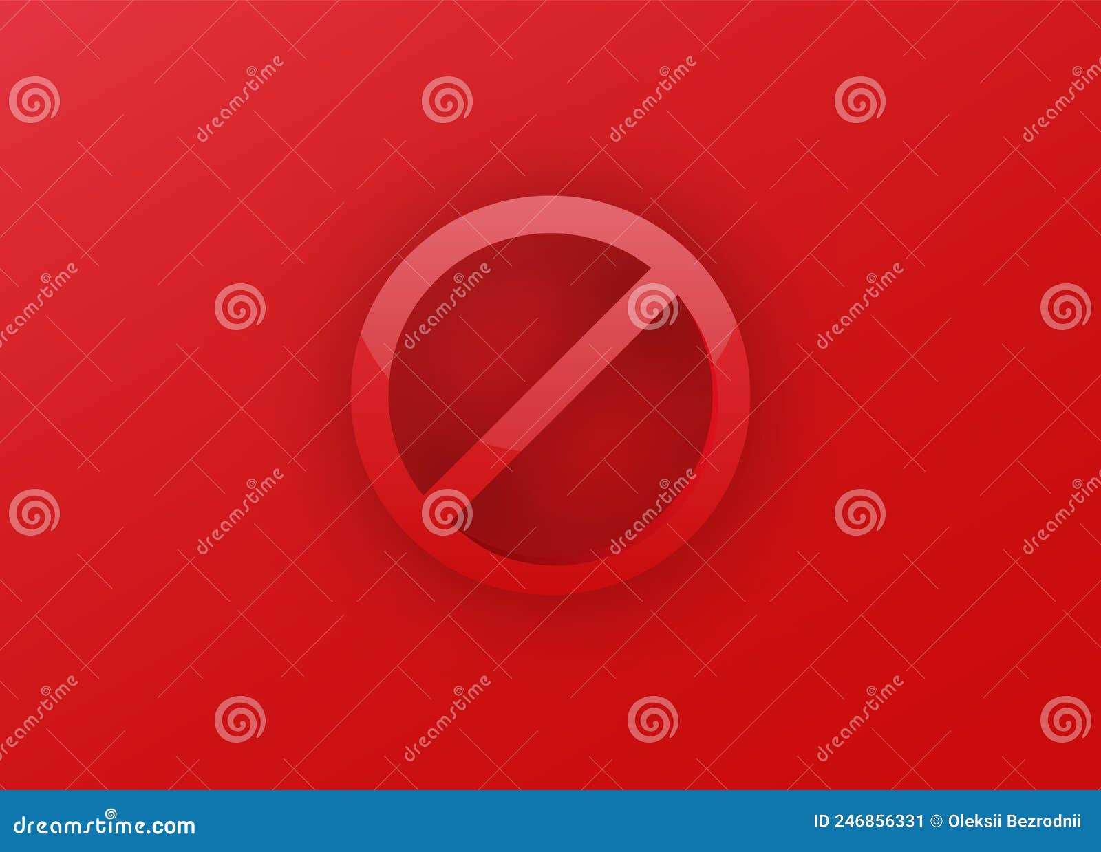 Red Circle with Crossed Line Stock Vector - Illustration of alert ...