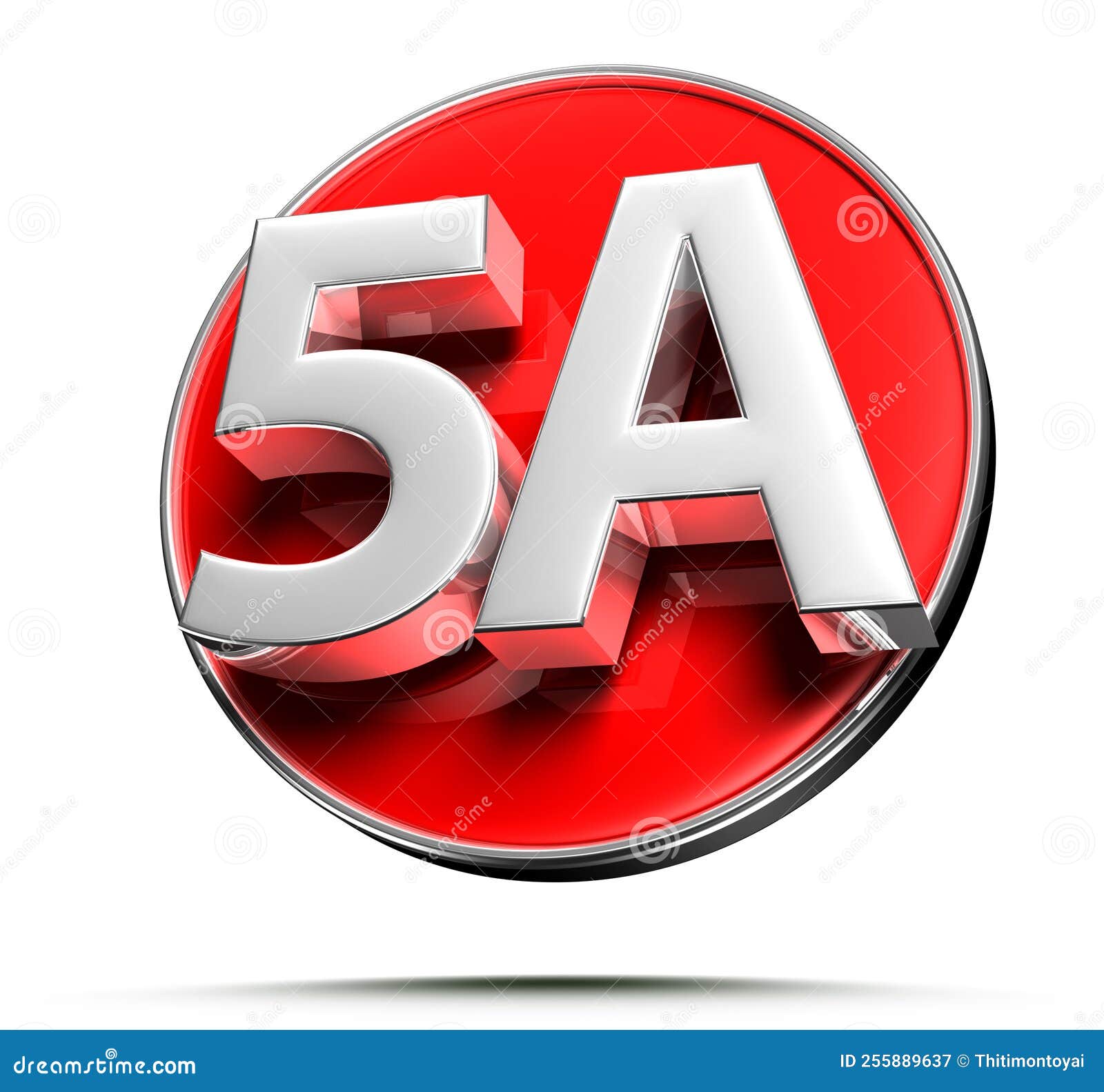 5A red circle. stock illustration. Illustration of business - 255889637