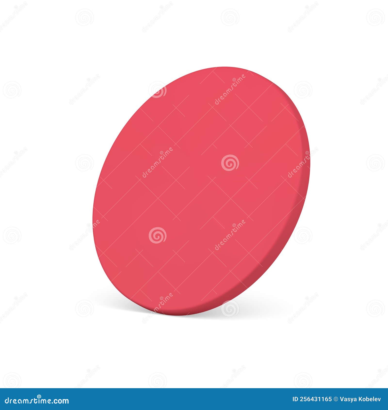Red Circle Display Isometric Base Foundation Glossy Pedestal Realistic ...