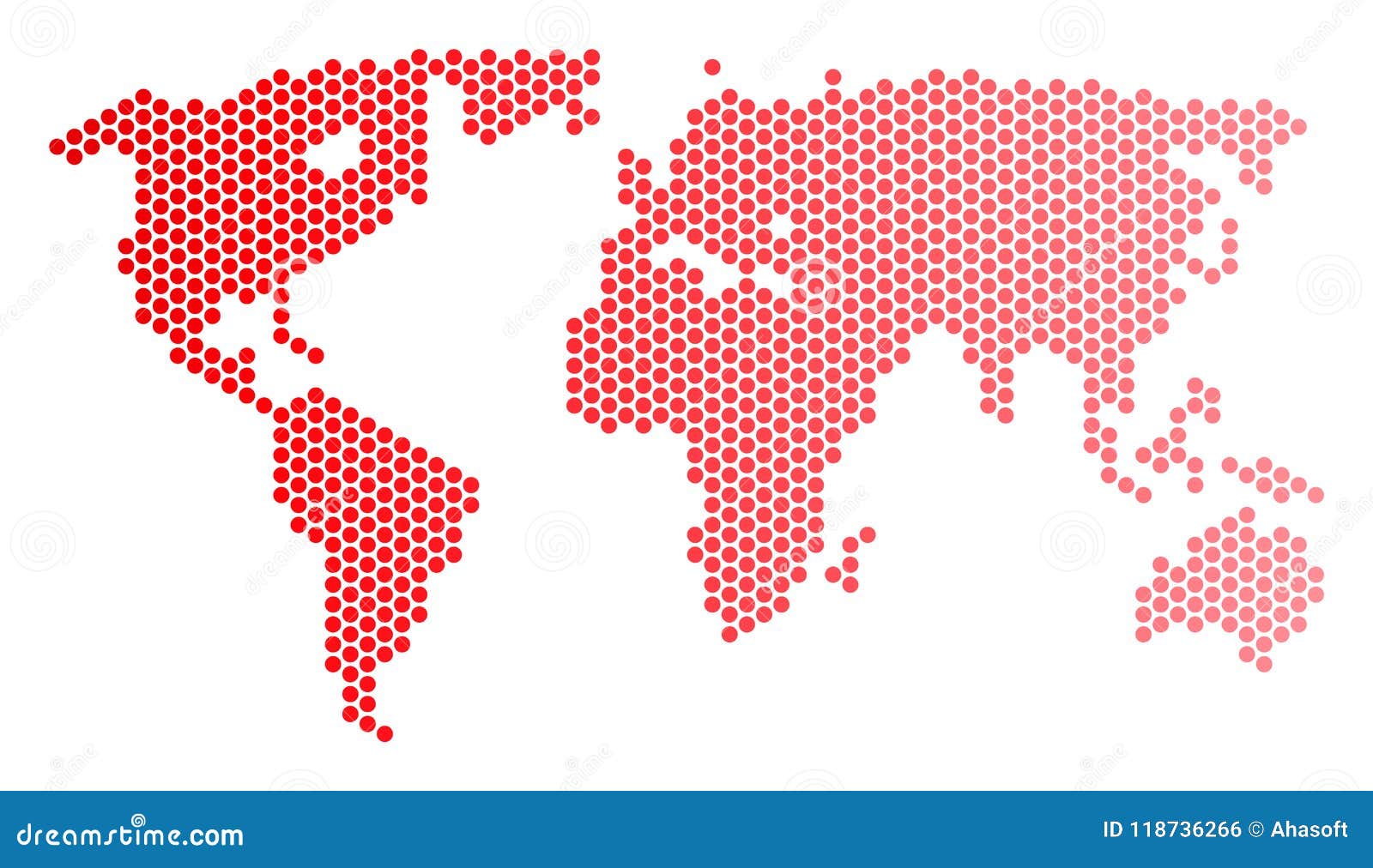 Red Dot World Map stock vector. Illustration of cartography - 118736266