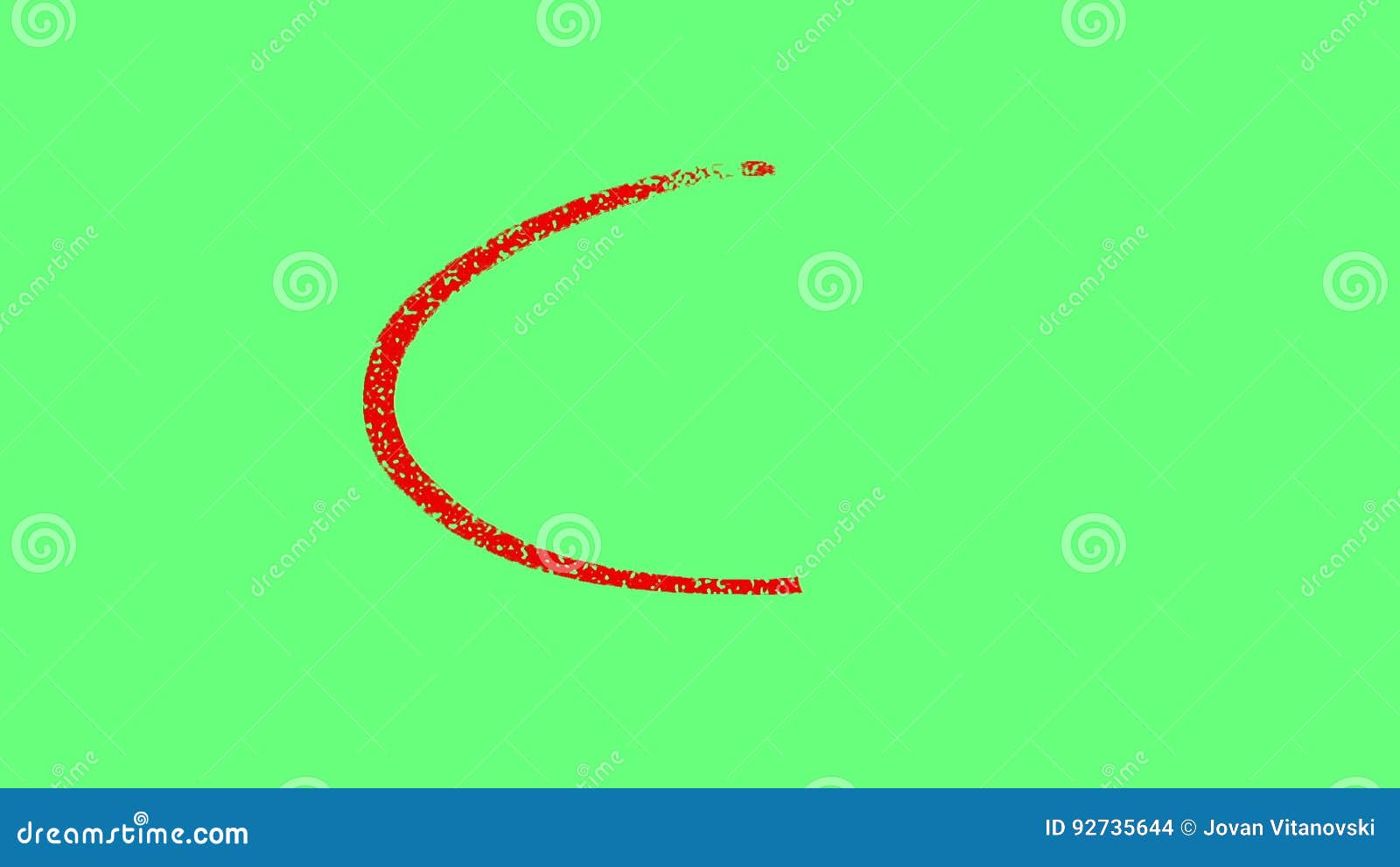 Red Circle Draw on Green Screen Stock Footage - Video of create, object ...