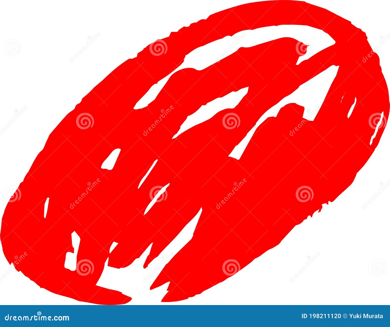 Red Circle Drawn with Brush Stock Vector - Illustration of texture ...