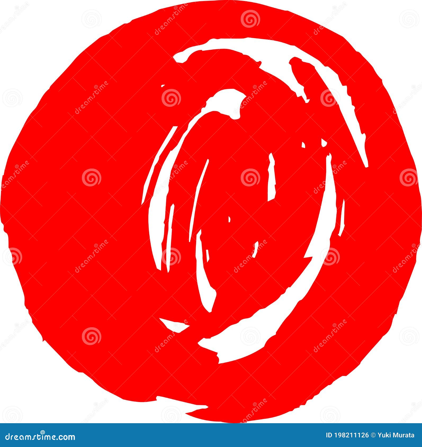 Red Circle Drawn with Brush Stock Vector - Illustration of frame, line ...