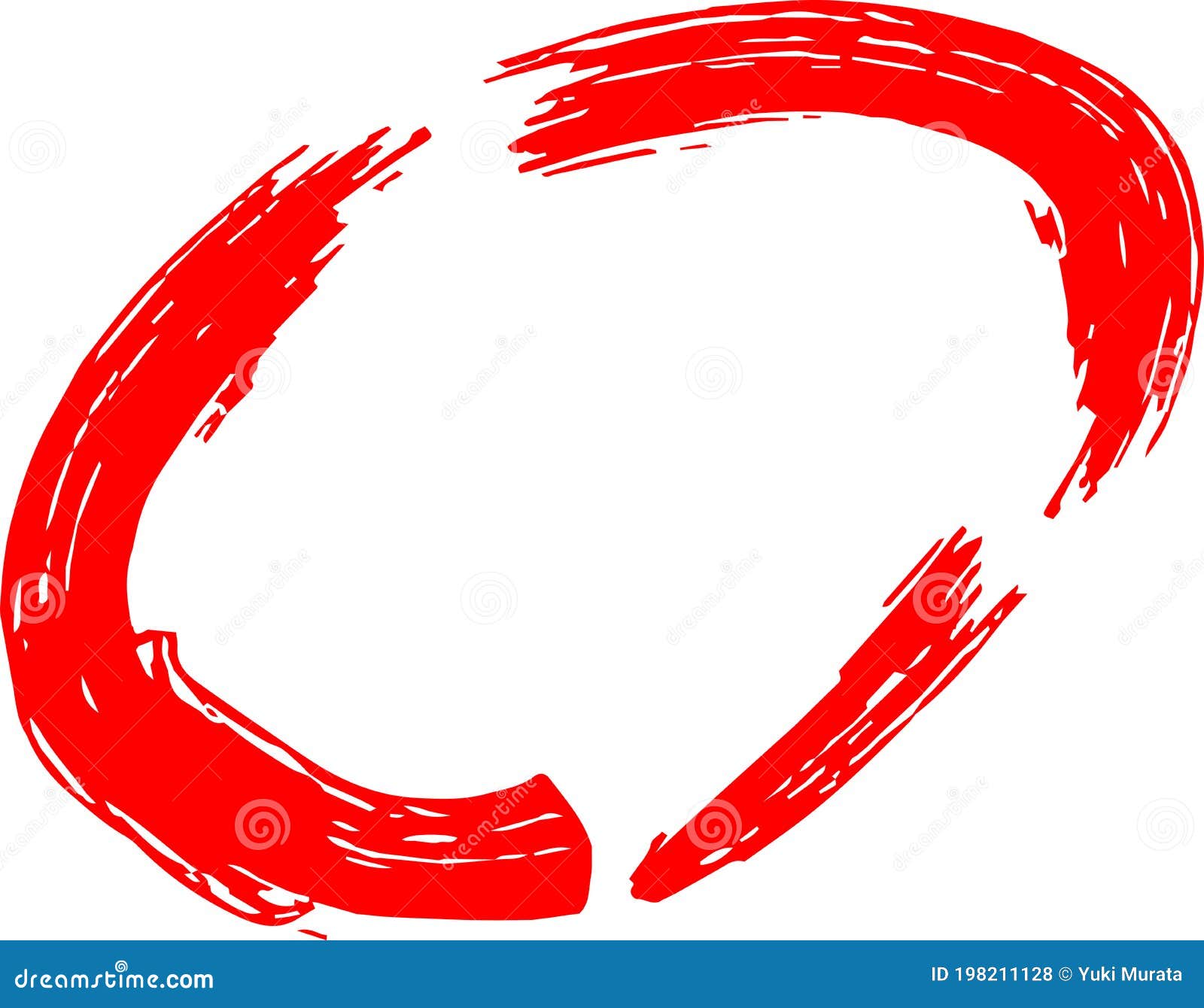 Red Circle Drawn with Brush Stock Vector - Illustration of line, circle ...