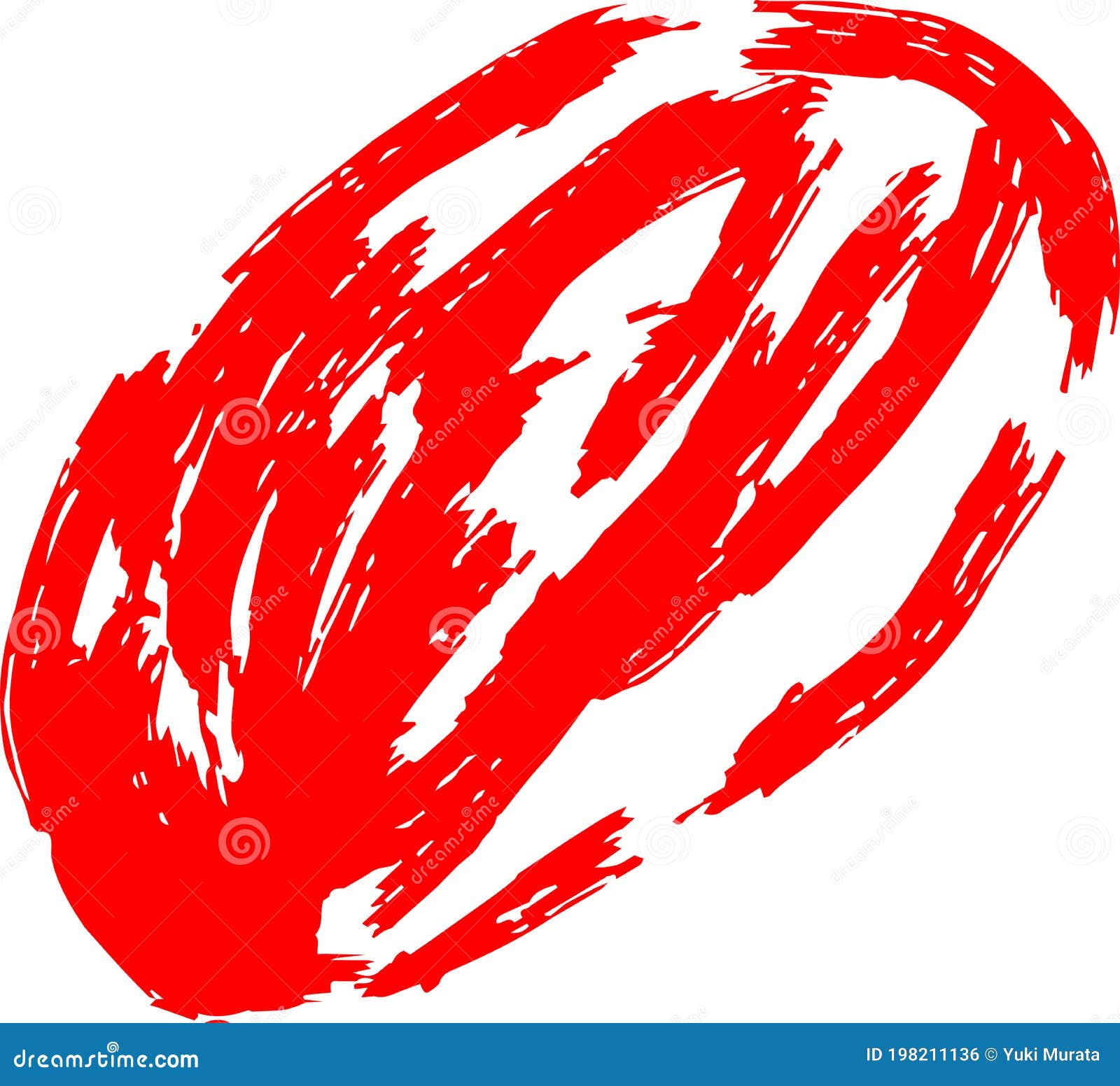 Red Circle Drawn with Brush Stock Vector - Illustration of circle, line ...