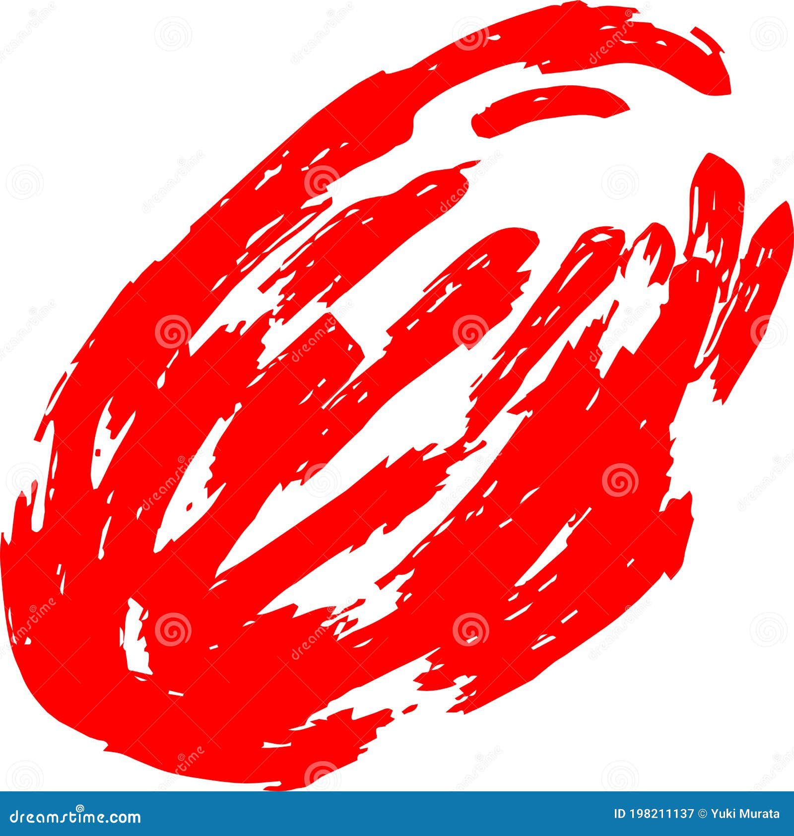 Red Circle Drawn with Brush Stock Vector - Illustration of background ...