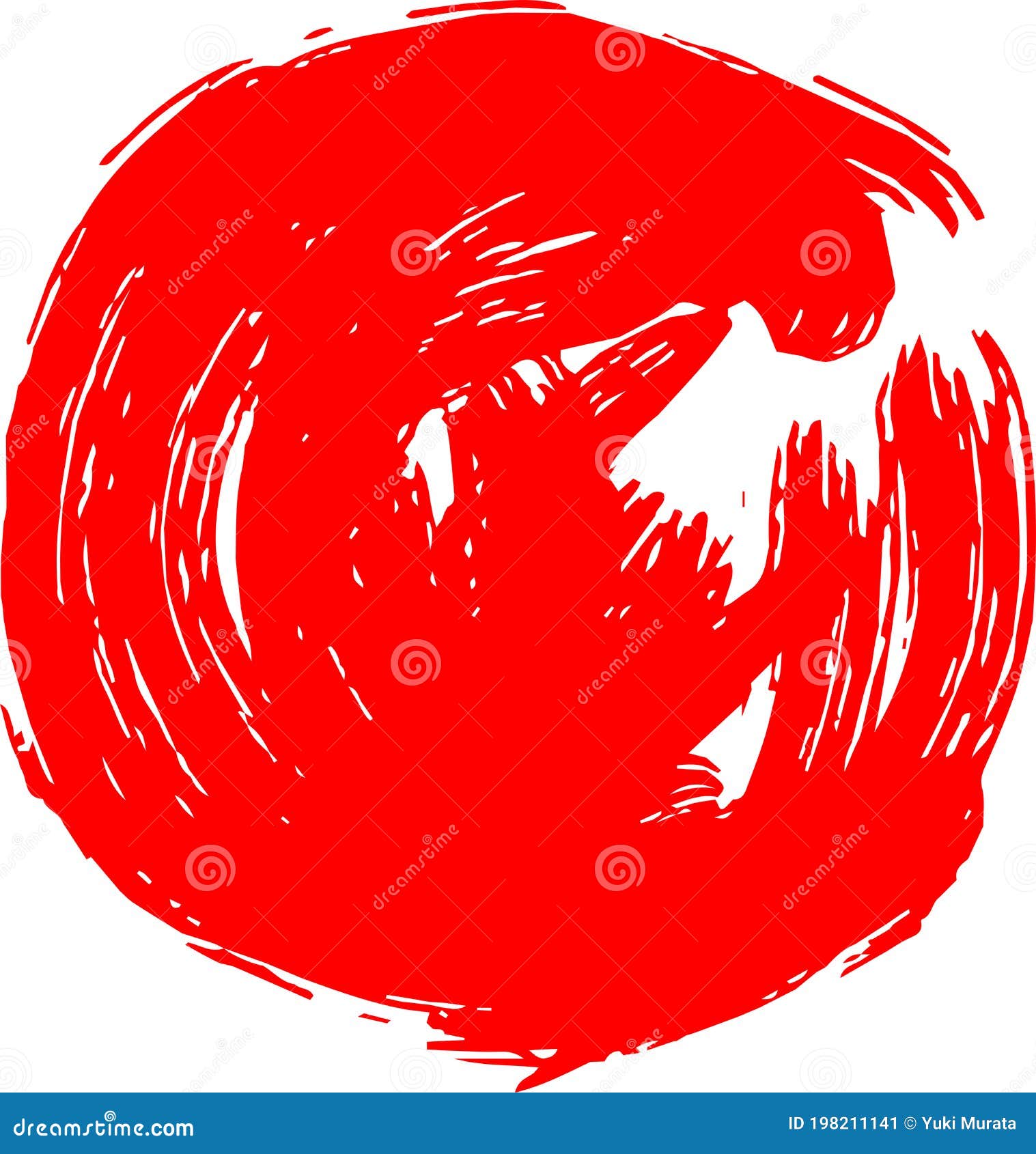 Red Circle Drawn with Brush Stock Vector - Illustration of simple ...