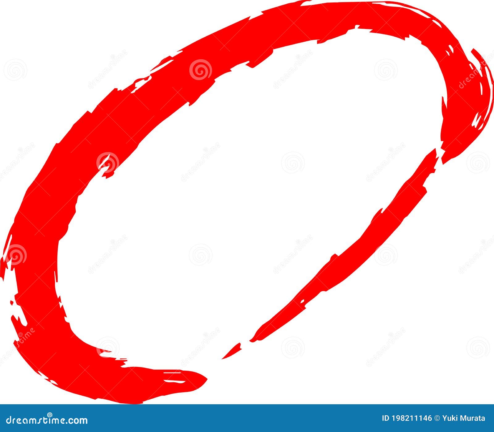 Red Circle Drawn with Brush Stock Vector - Illustration of handpainted ...