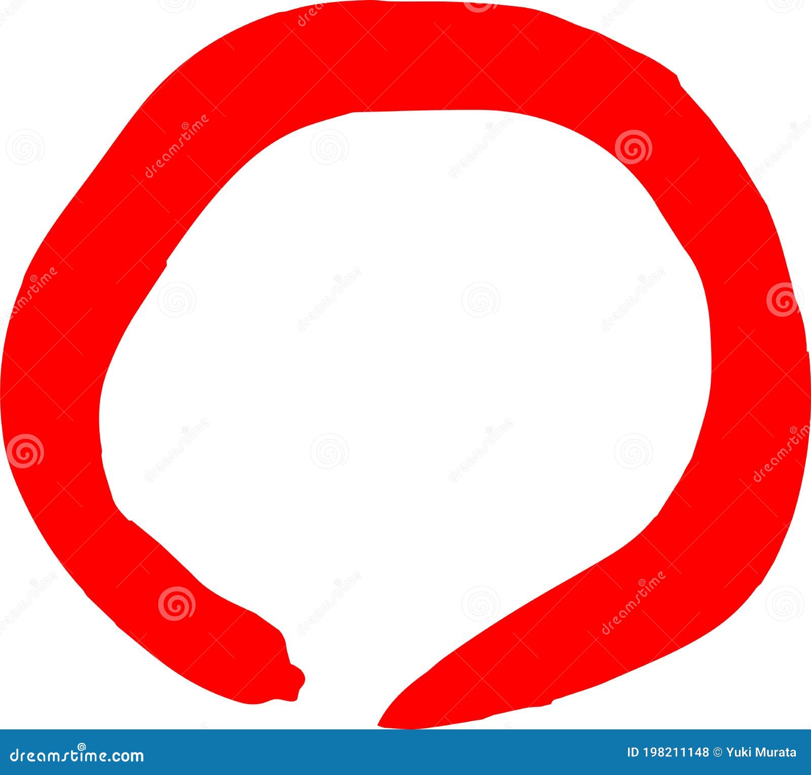 Red Circle Drawn with Brush Stock Vector - Illustration of space, copy ...