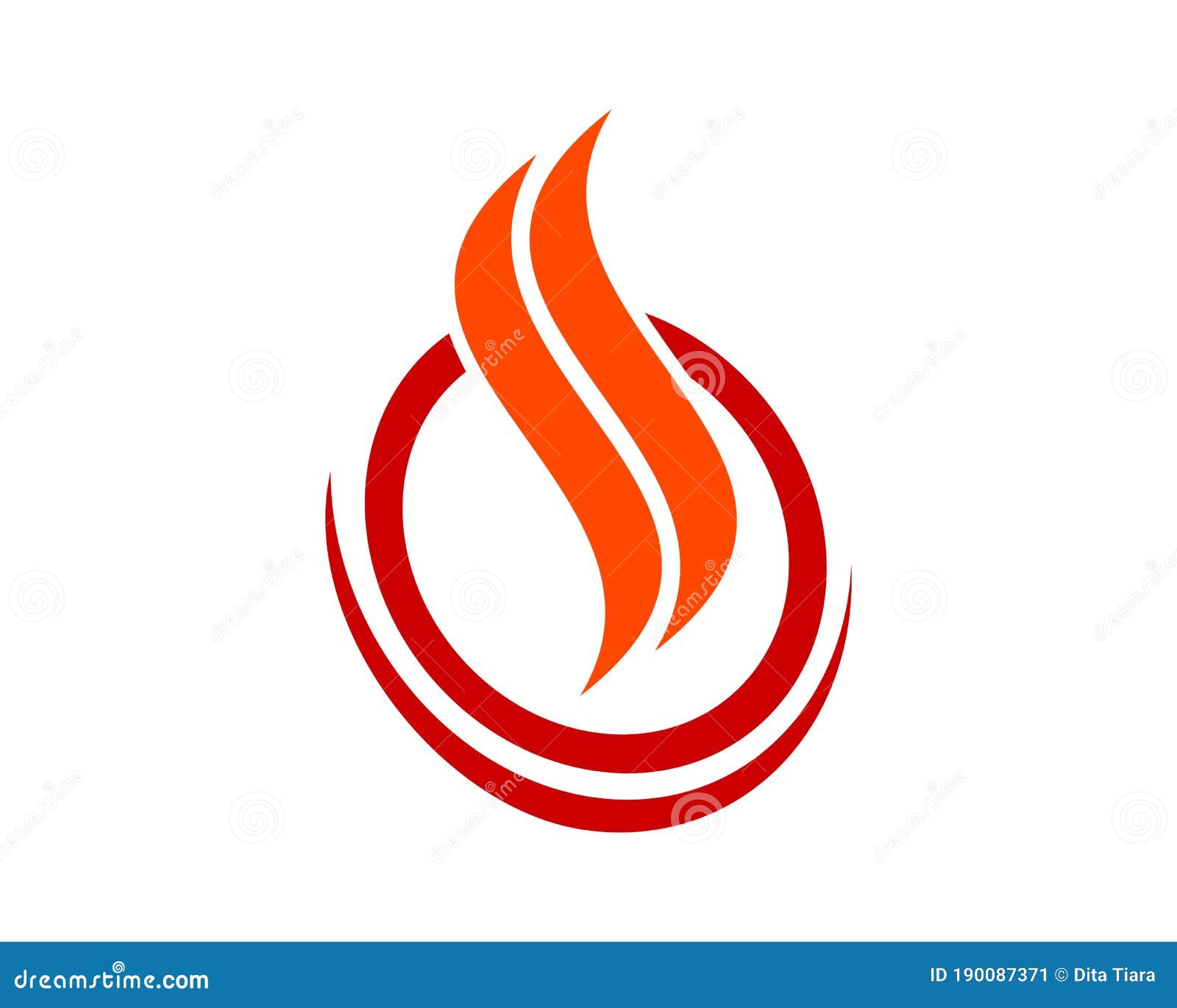 Red Circle with Fire Inside Stock Vector - Illustration of brave, light ...