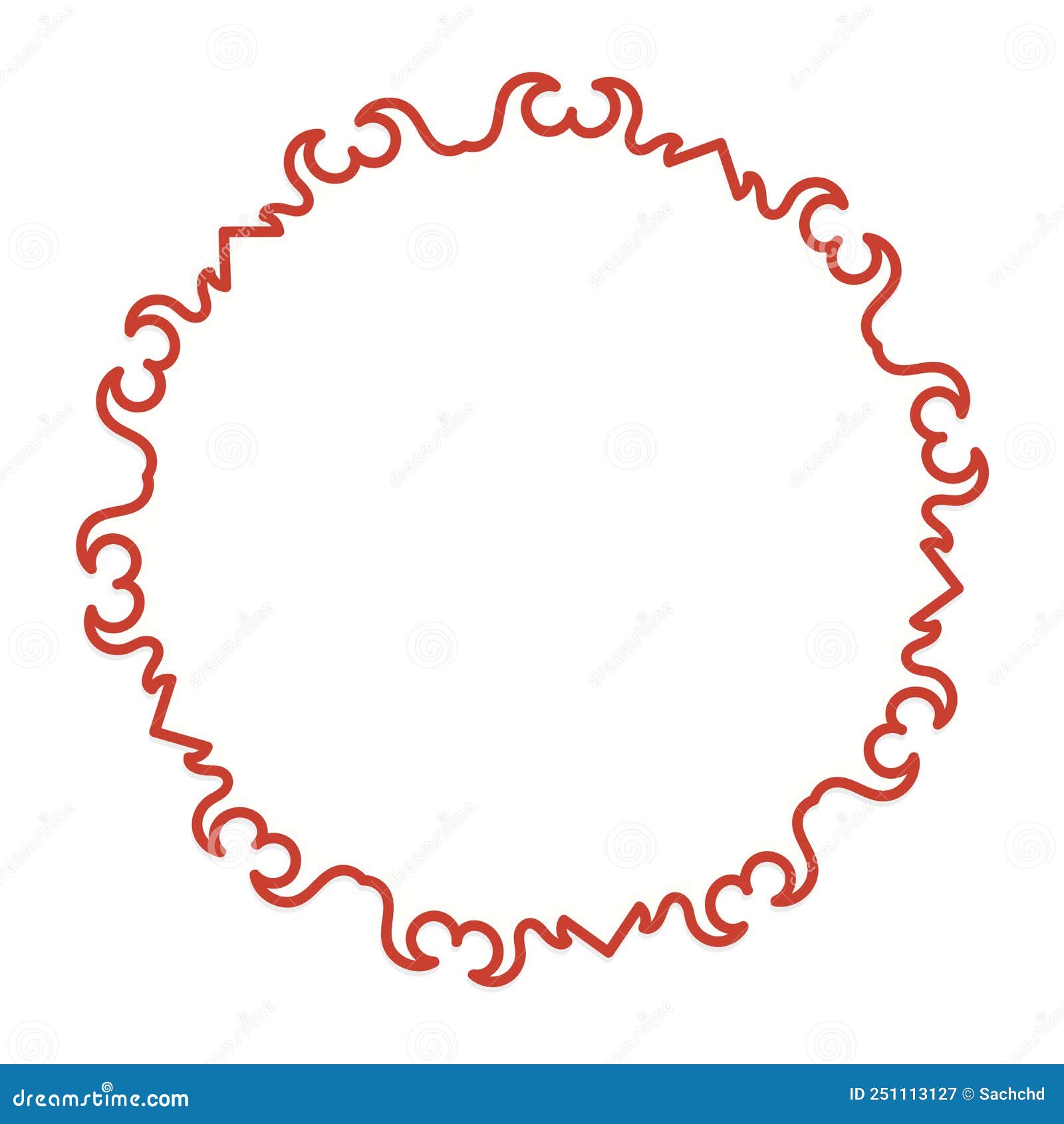 Red Circle Frame Vector Background Stock Vector - Illustration of ...