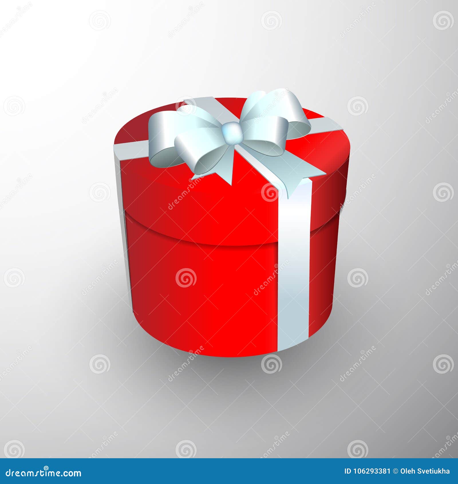Red circle gift box vector stock vector. Illustration of decor - 106293381